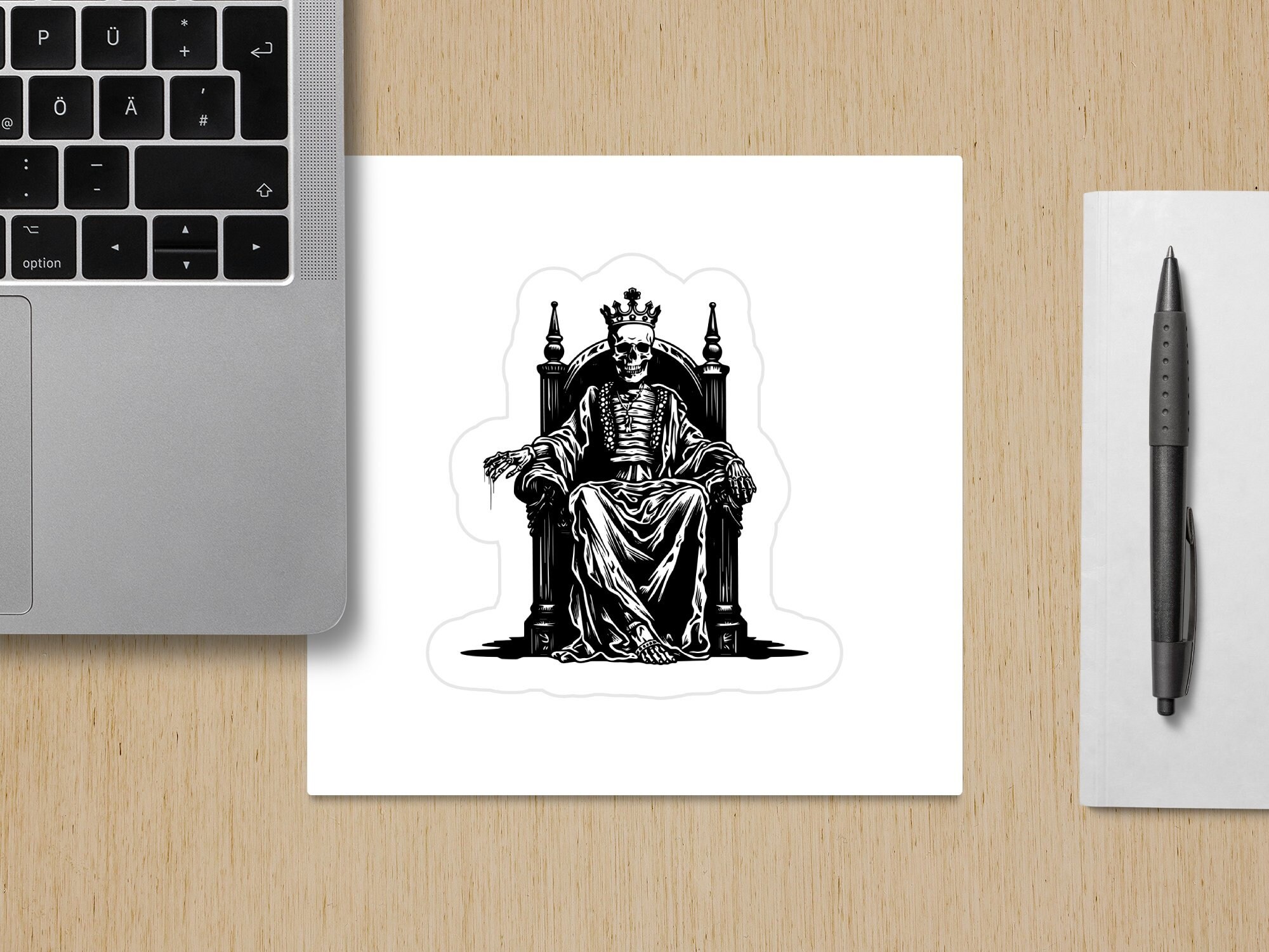 KING SKELETON SVG, Crowned Skeleton King Svg Files for Cricut, Noble ...