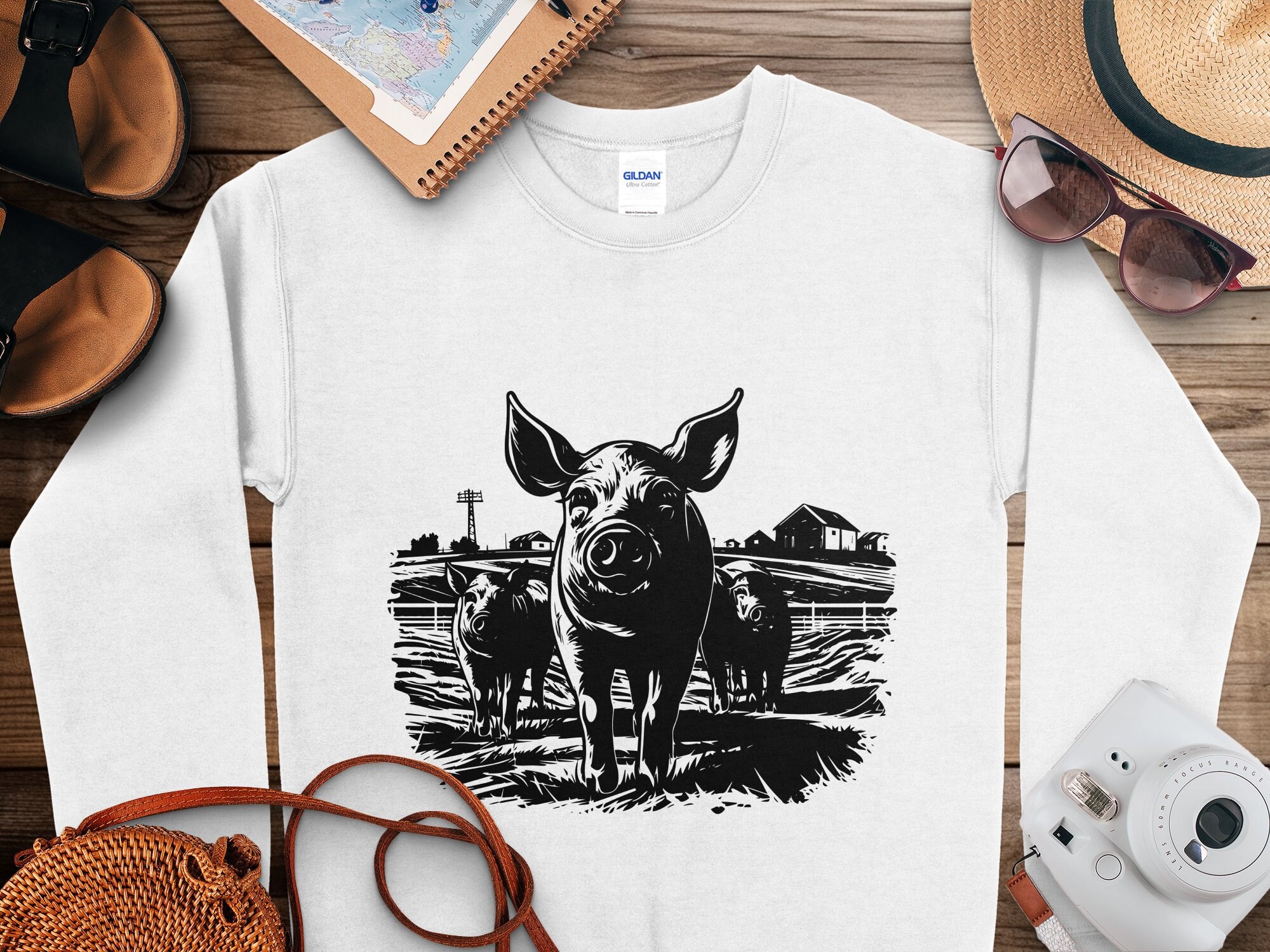 RUSTIC PIG FARM Svg, Pig Barn Ranch Svg Files for Cricut, Swine Farm ...