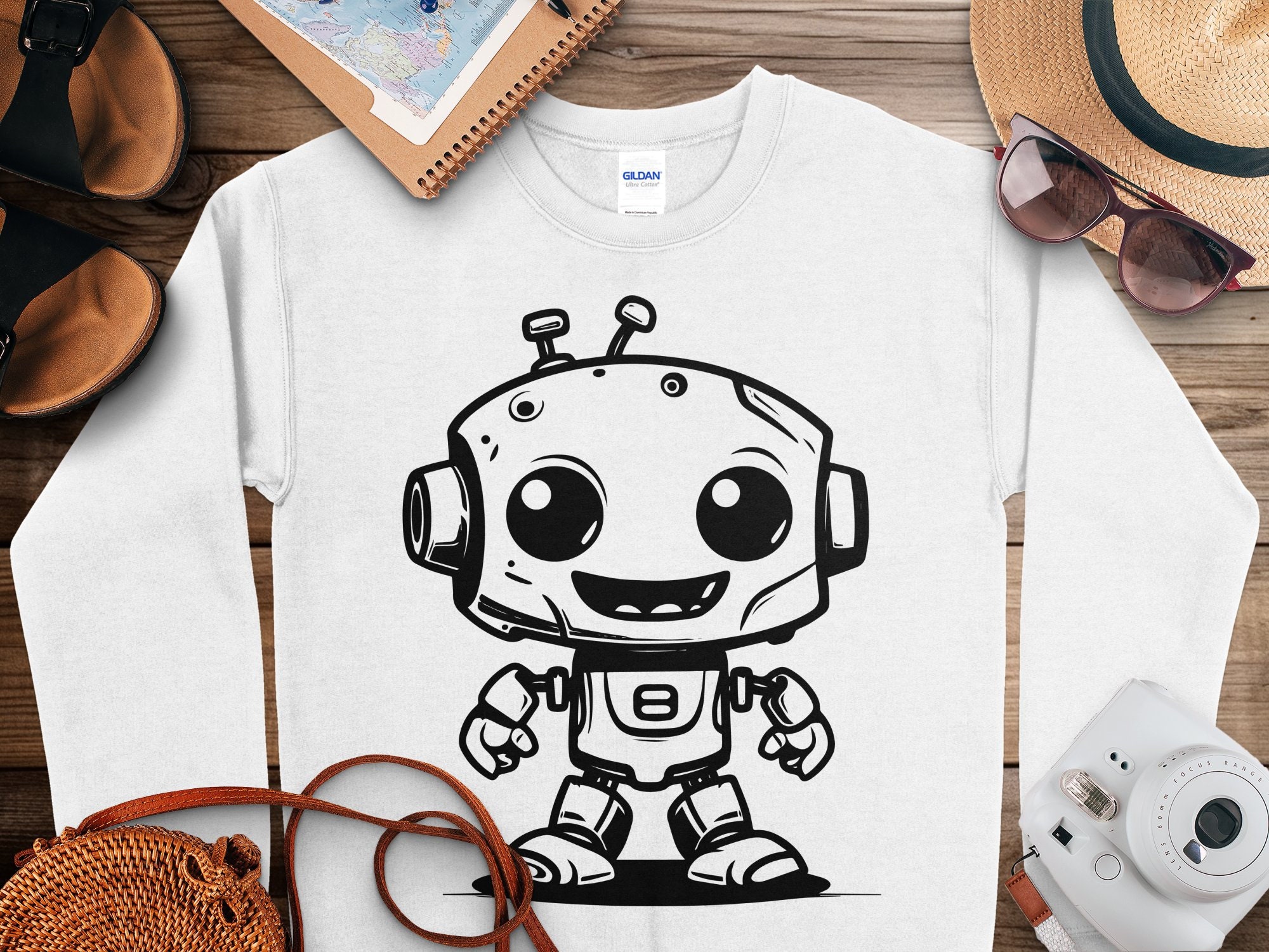 CUTE ROBOT SVG, Adorable Robot Svg Files for Cricut, Cute Spooky Robot ...