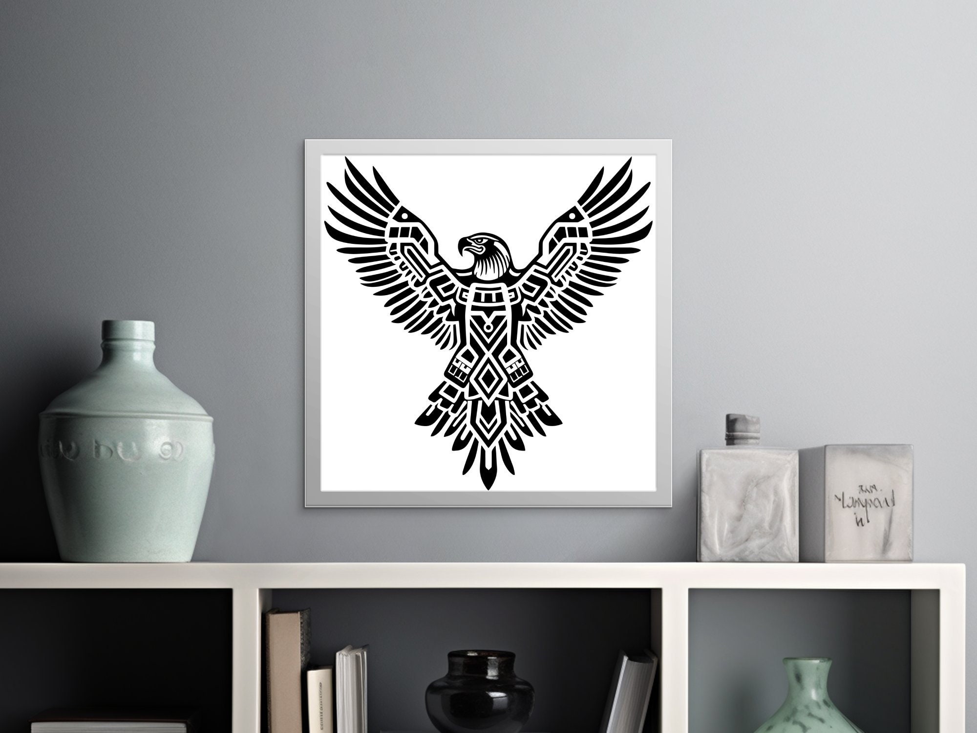AZTEC EAGLE SYMBOL Svg, Aztec Eagle Tribal Svg Files for Cricut, Aztec ...