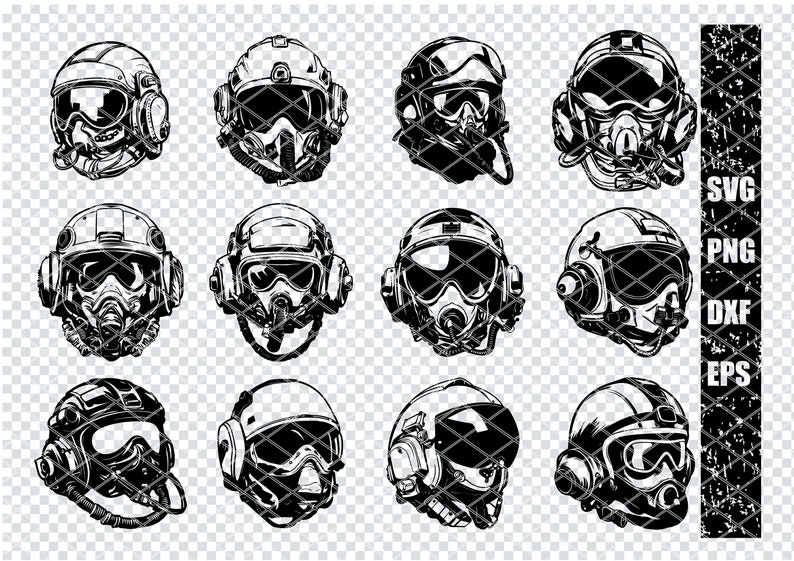 PILOT AVIATION HELMET Svg, Pilot Headgear Svg Files for Cricut ...