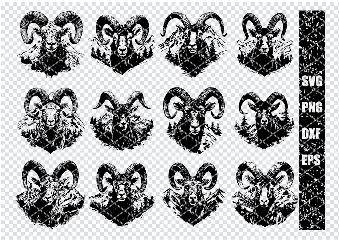 IBEX GOAT HEAD Svg, Ibex Wild Goat Head Svg Files for Cricut, Ibex ...