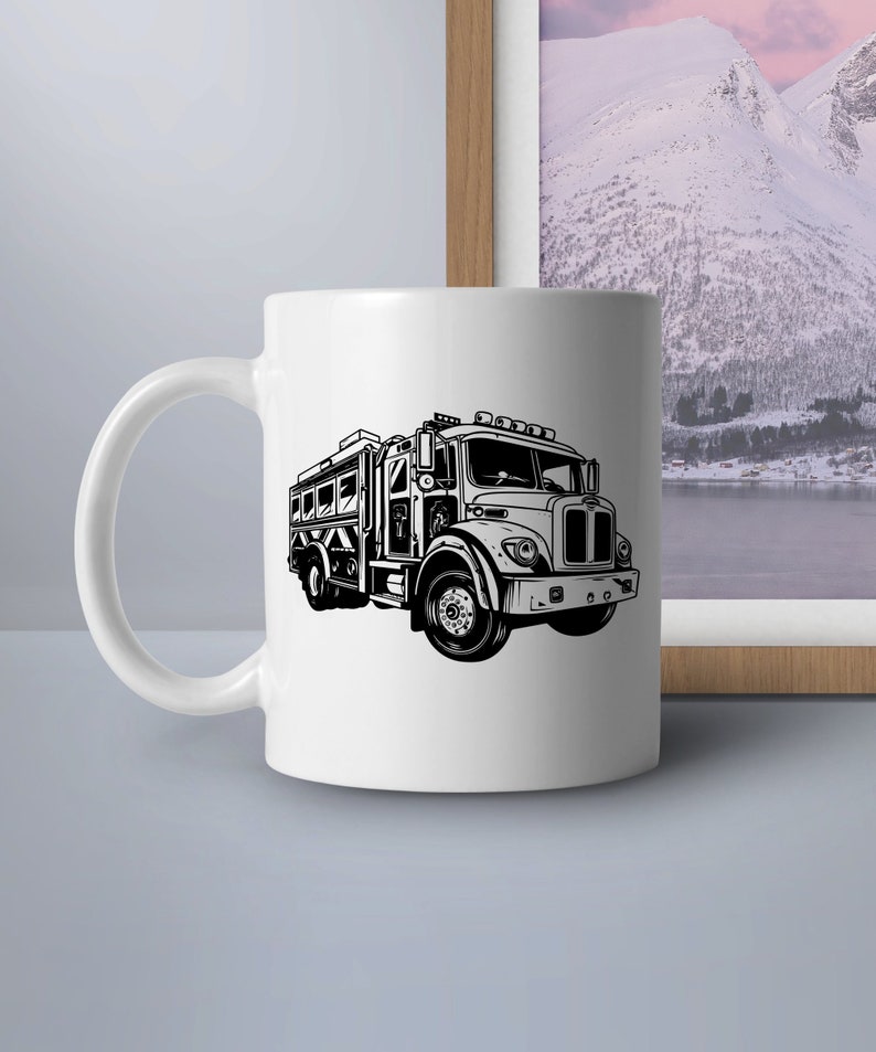 RESCUE FIRE TRUCK Svg, Brigade Fire Truck Svg Files for Cricut ...