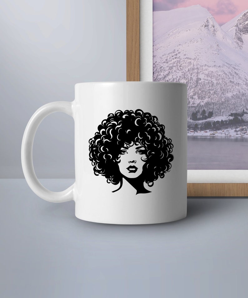 CURLY HAIRED WOMAN Svg, Curly Wavy Locks Svg Files for Cricut, Curly ...