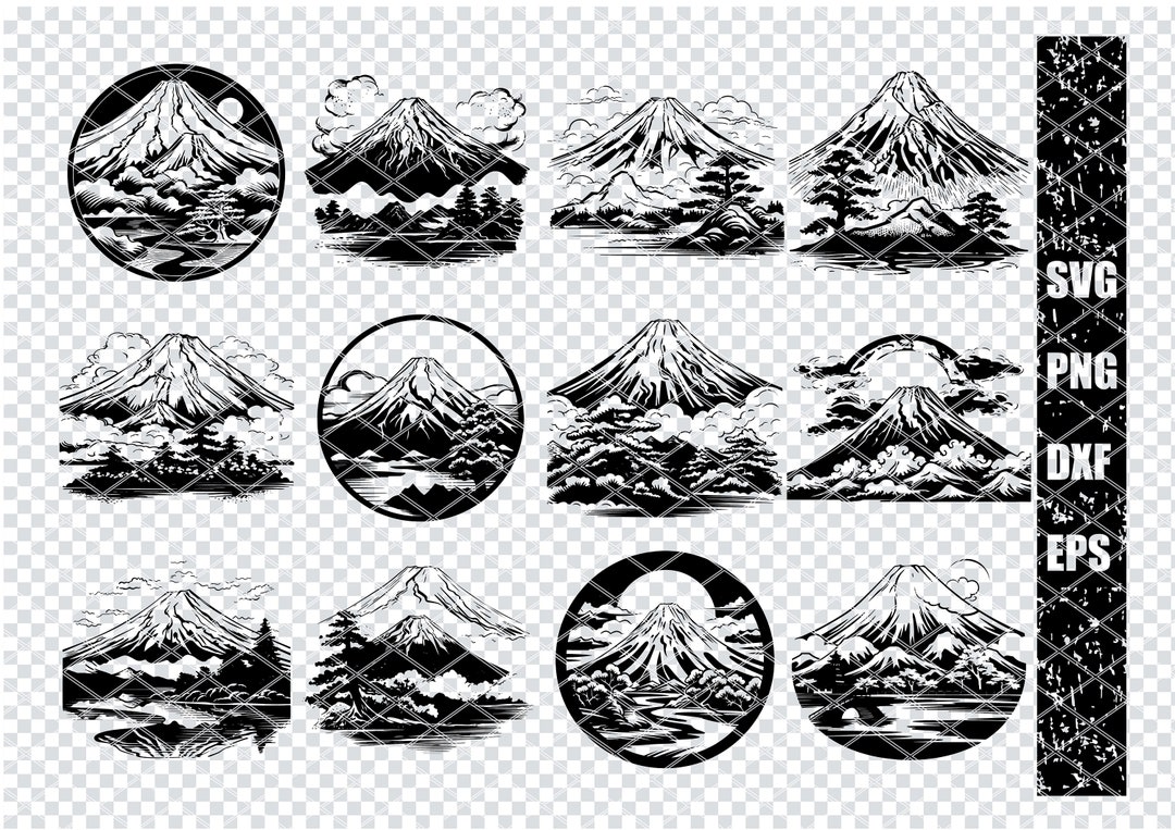 Mount Fuji Svg, Mount Fuji Fujiyama Svg Files for Cricut, Fujiyama ...