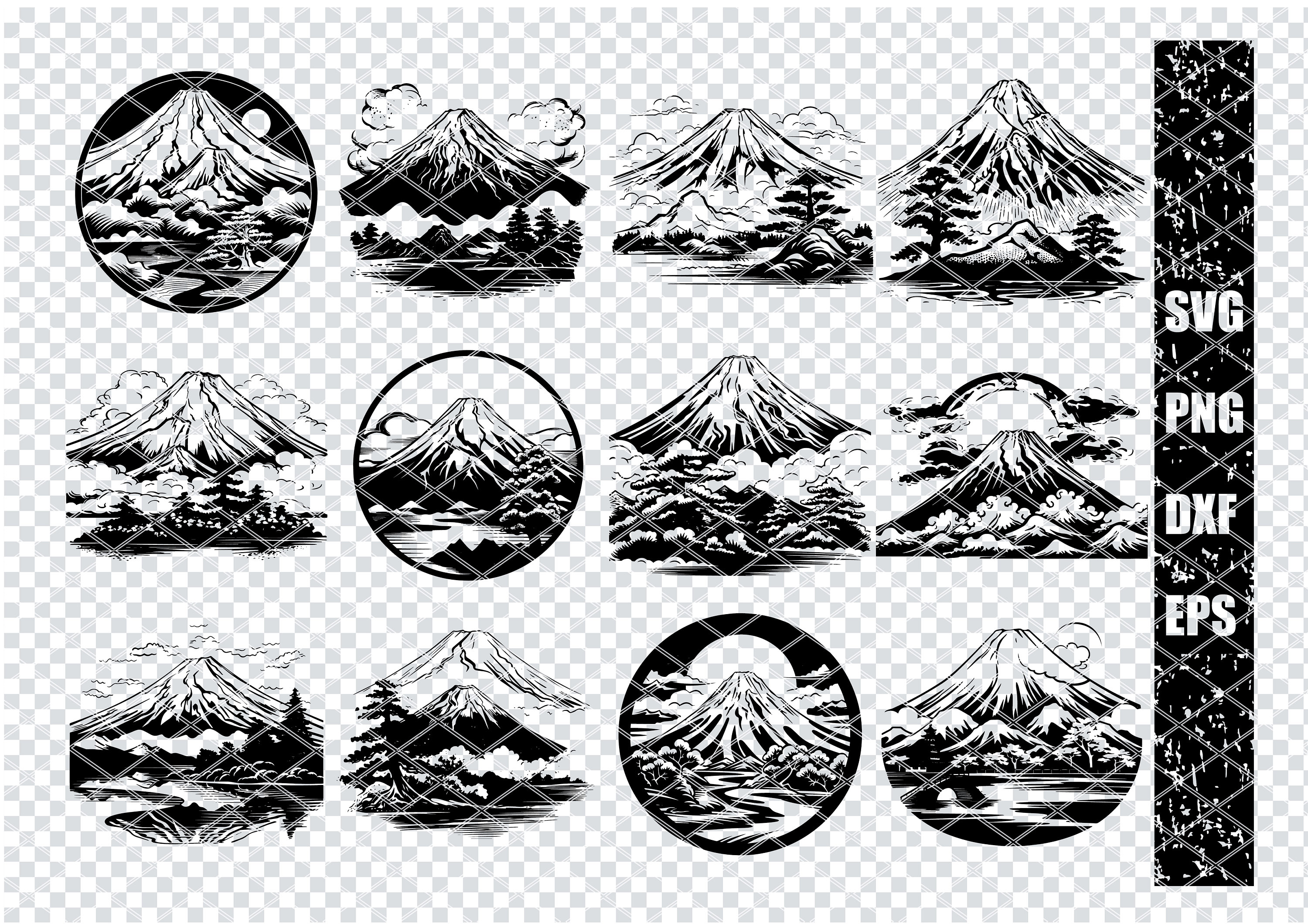 Mount Fuji Svg, Mount Fuji Fujiyama Svg Files for Cricut, Fujiyama ...