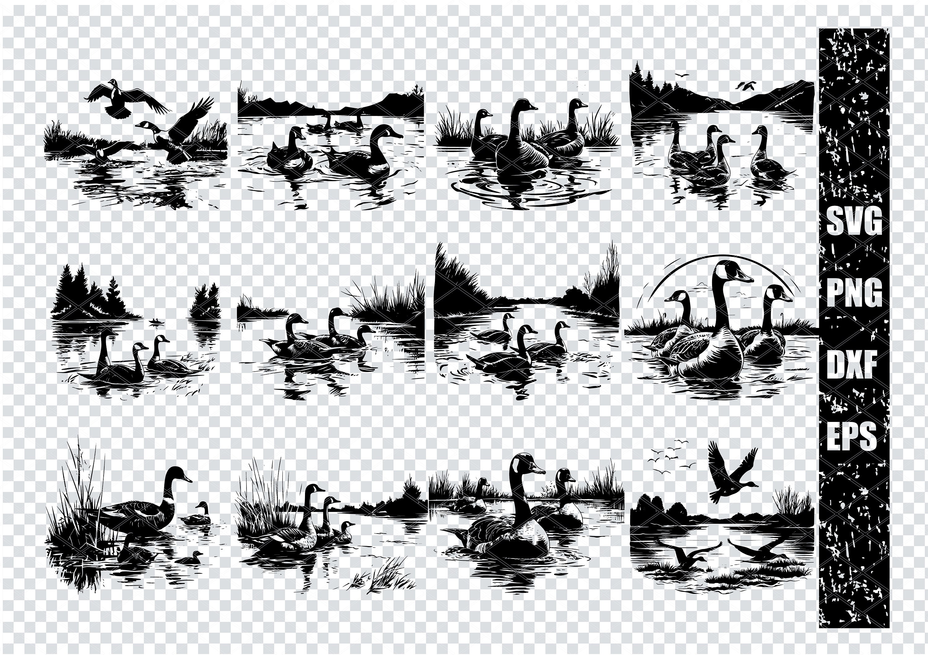 WILD GOOSE SVG, Canadian Geese Svg Files for Cricut, Geese Clipart ...