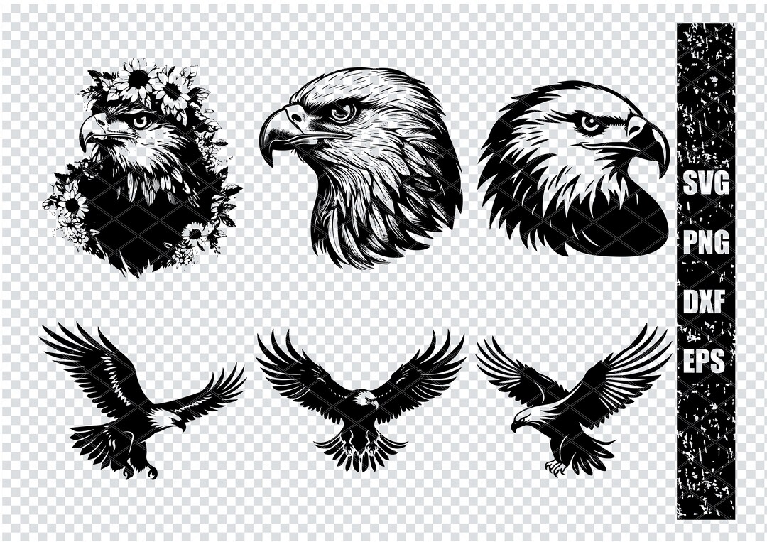 EAGLE SVG, EAGLE Clipart, Evergreen Pines Svg Files for Cricut, Camping ...