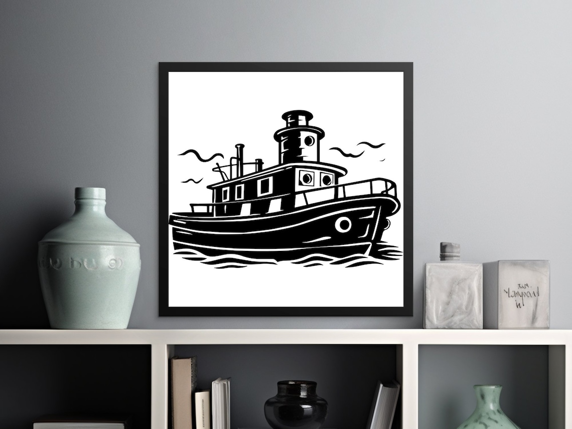 TUGBOAT SVG, TUGBOAT Svg Files for Cricut, Tugboat Clipart, Tugboat ...