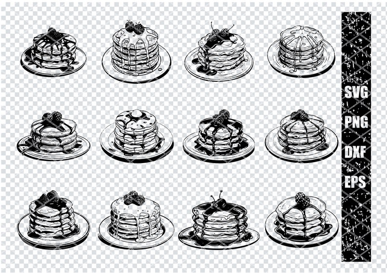 PANCAKE SVG, PANCAKE Svg Files for Cricut, Pancake Clipart, Laser Cut ...