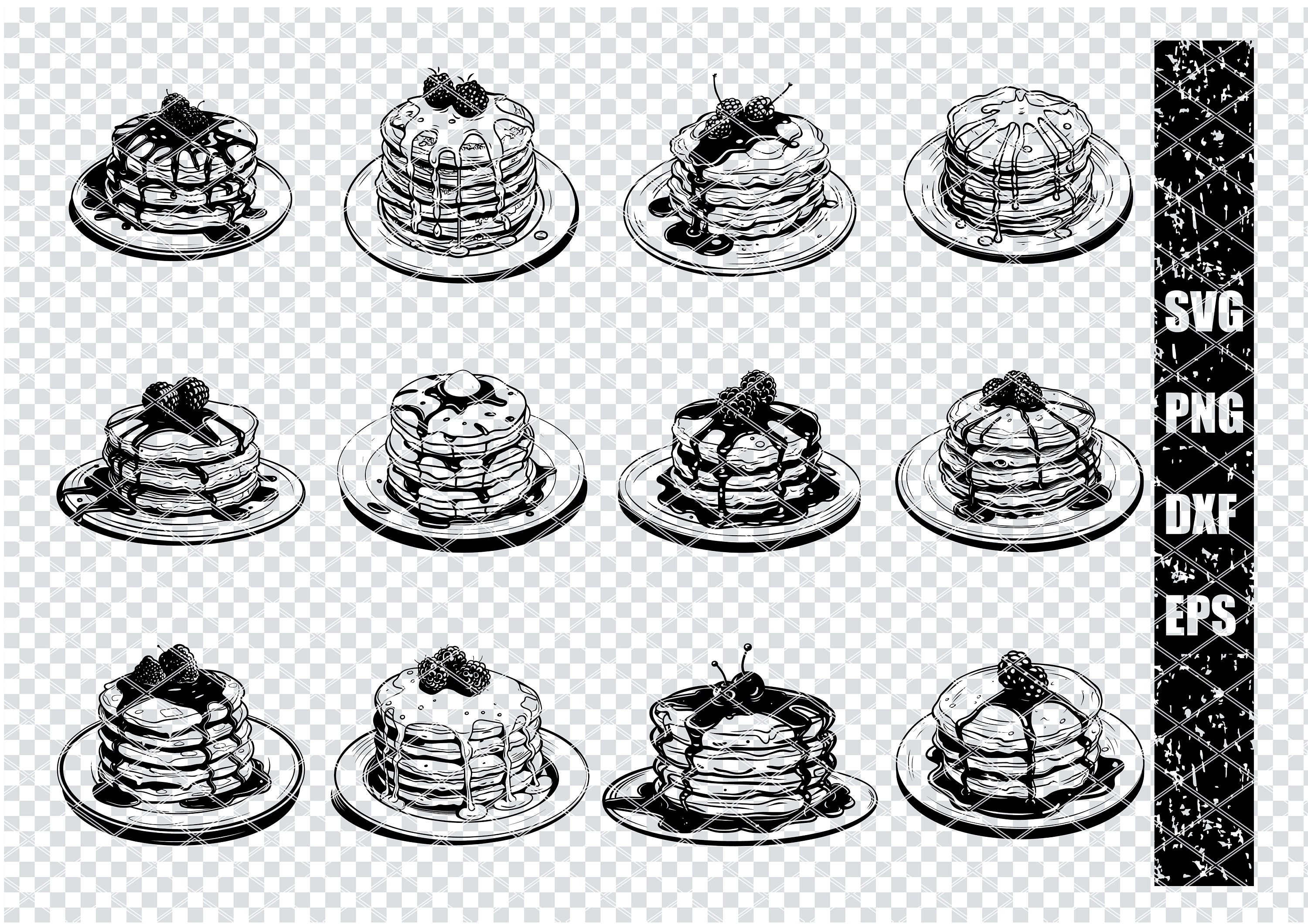 PANCAKE SVG, PANCAKE Svg Files for Cricut, Pancake Clipart, Laser Cut ...
