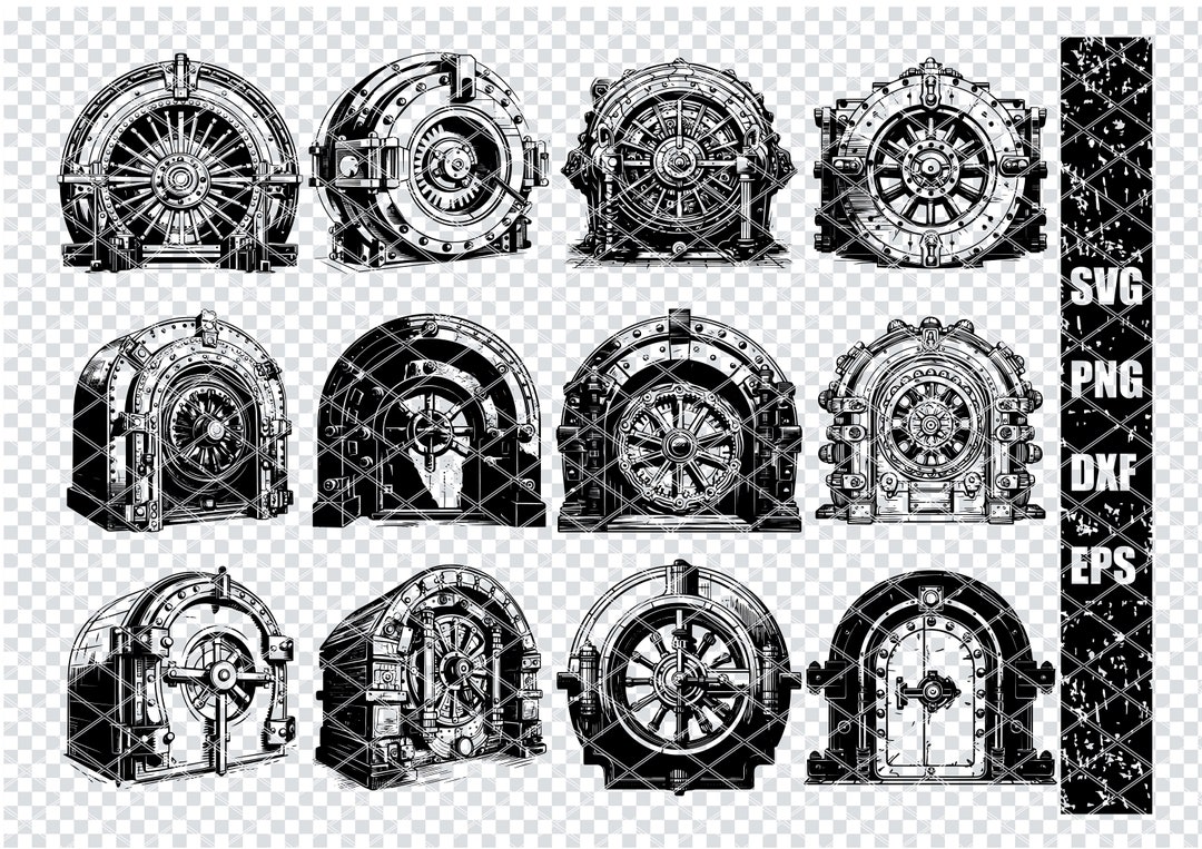 BANK SAFE VAULT Svg, Bank Security Vault Svg Files for Cricut, Seif ...