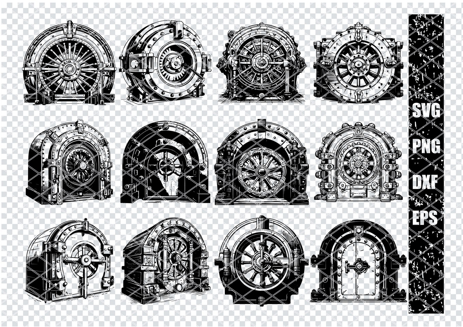 BANK SAFE VAULT Svg, Bank Security Vault Svg Files for Cricut, Seif ...