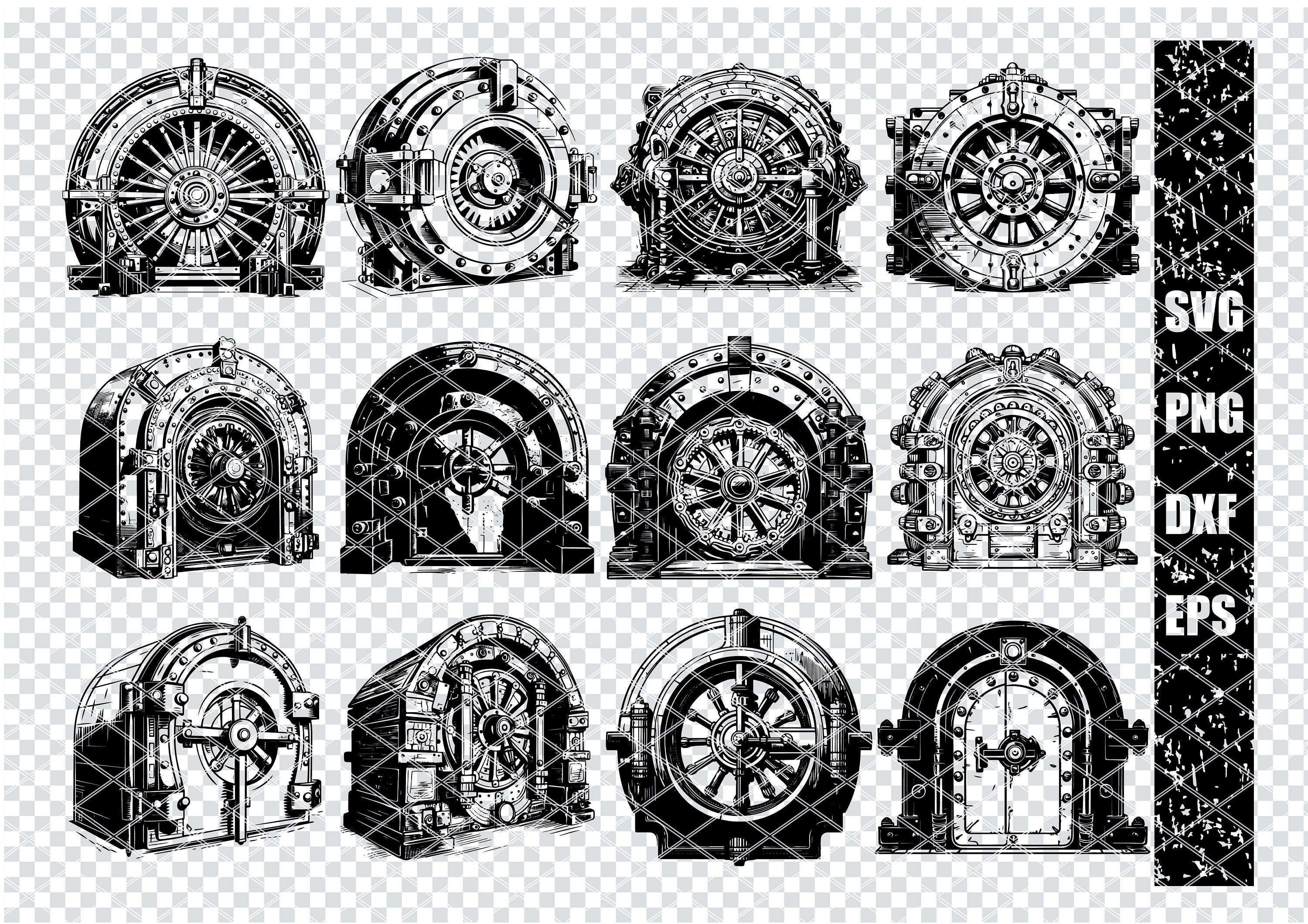 BANK SAFE VAULT Svg, Bank Security Vault Svg Files for Cricut, Seif ...