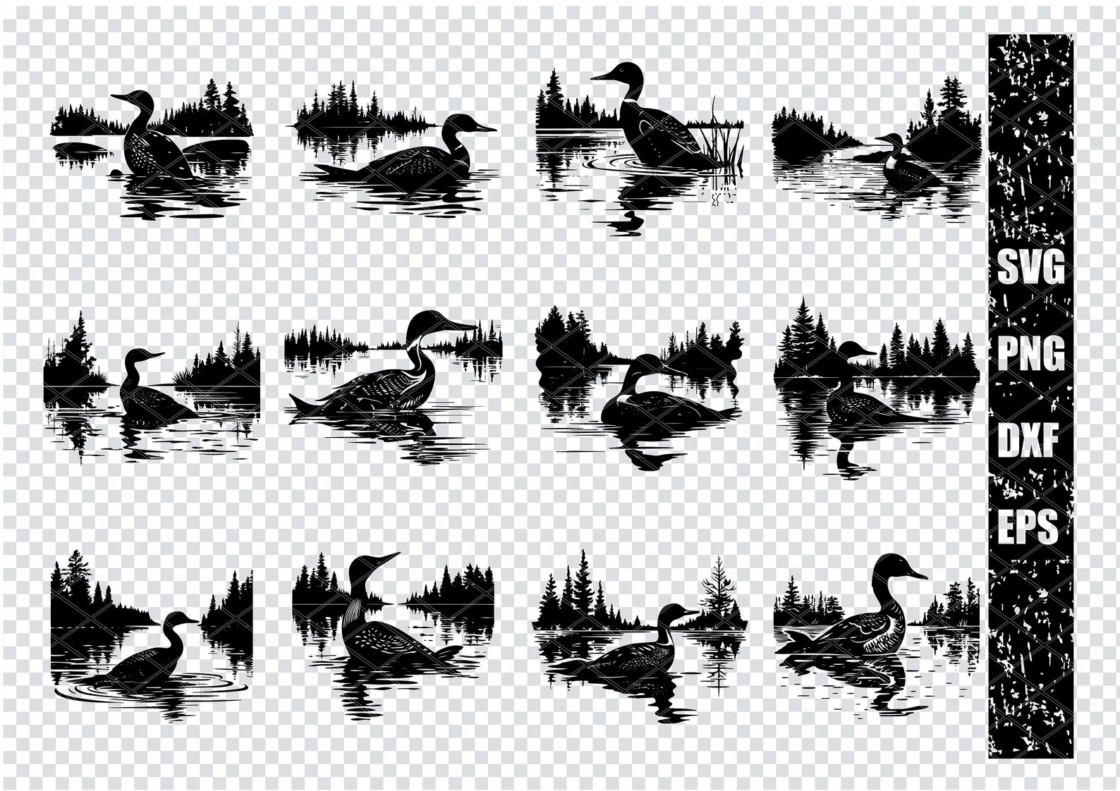 COMMON LOON SVG, Lake Loon Svg Files for Cricut, Common Loon Clipart ...