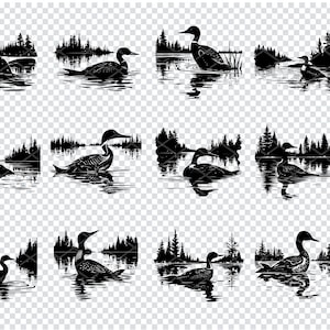 COMMON LOON SVG, Lake Loon Svg Files for Cricut, Common Loon Clipart ...