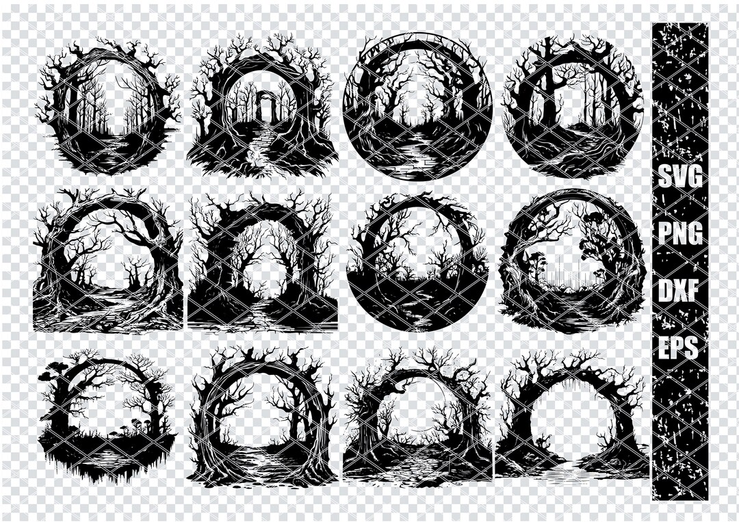 DARK FOREST PORTAL Svg, Dark Forest Wood Gateway Svg Files for Cricut ...