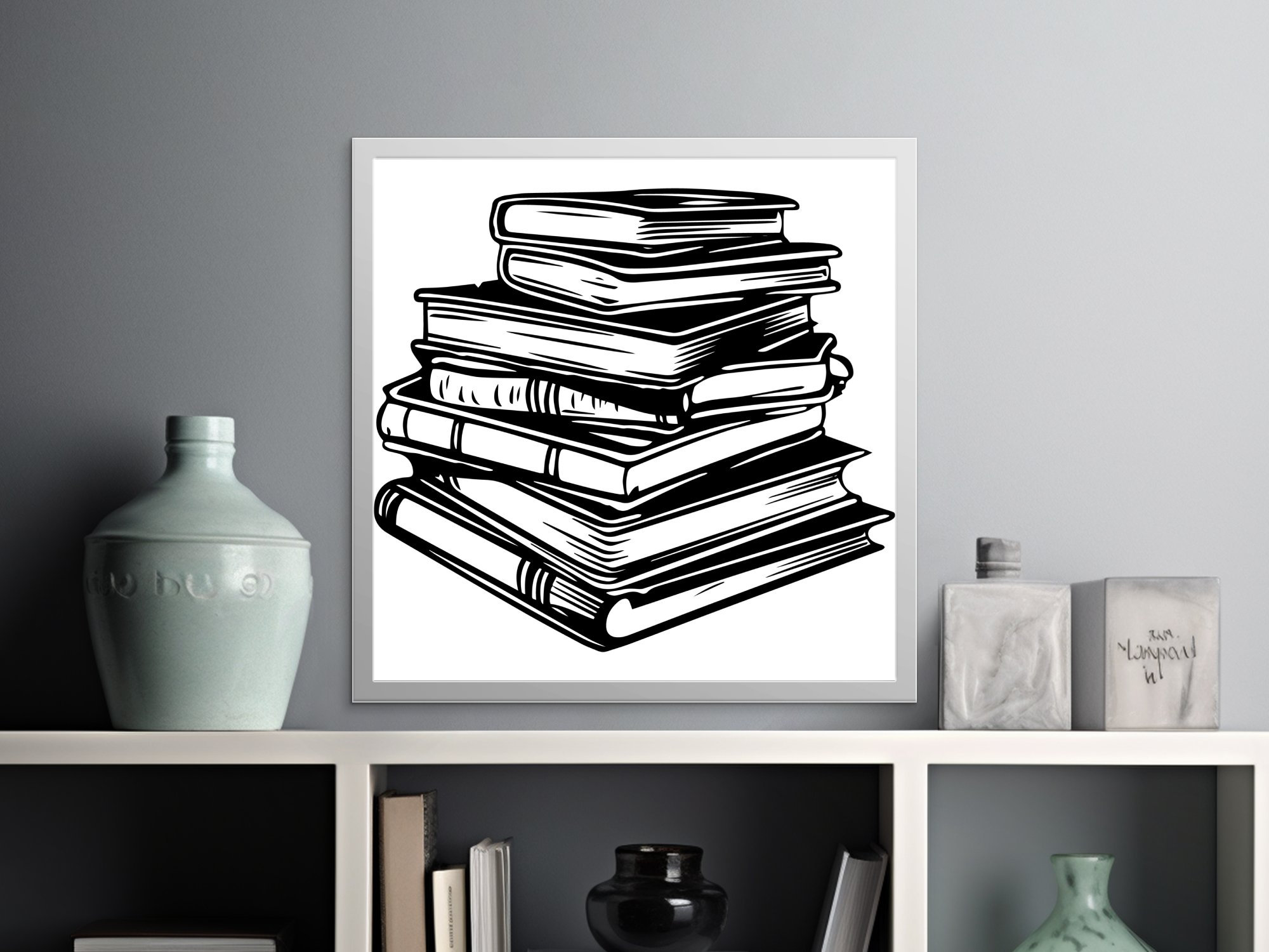 BOOK STACK TOWER Svg, Book Pile Svg Files for Cricut, Library Book ...