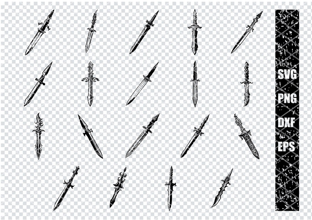 ANTIQUE VINTAGE DAGGER Svg, Medieval Gothic Dagger Svg Files for Cricut ...
