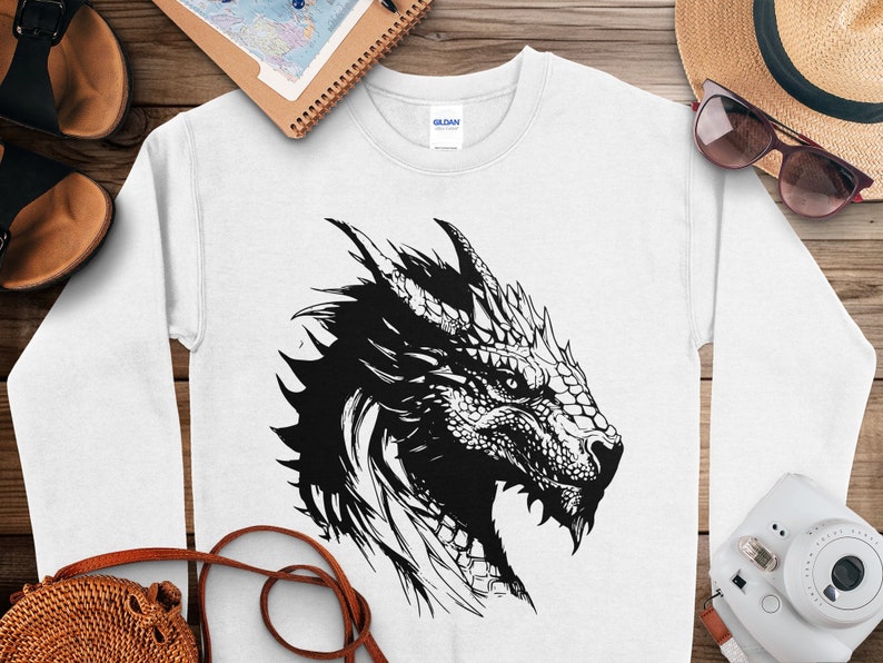 DRAGON HEAD SVG, Dragon Head Svg Files for Cricut, Dragon Head Clipart ...