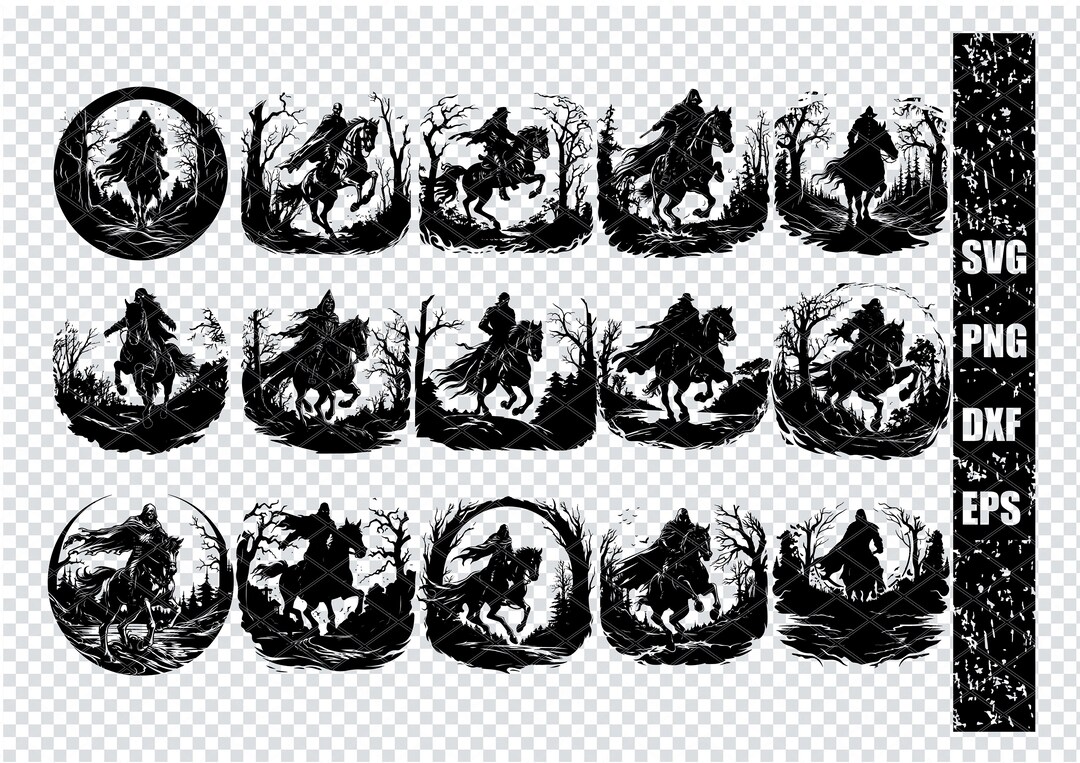 SCARY HORSEMAN SVG, Dark Horseman Svg Files for Cricut, Night Rider ...
