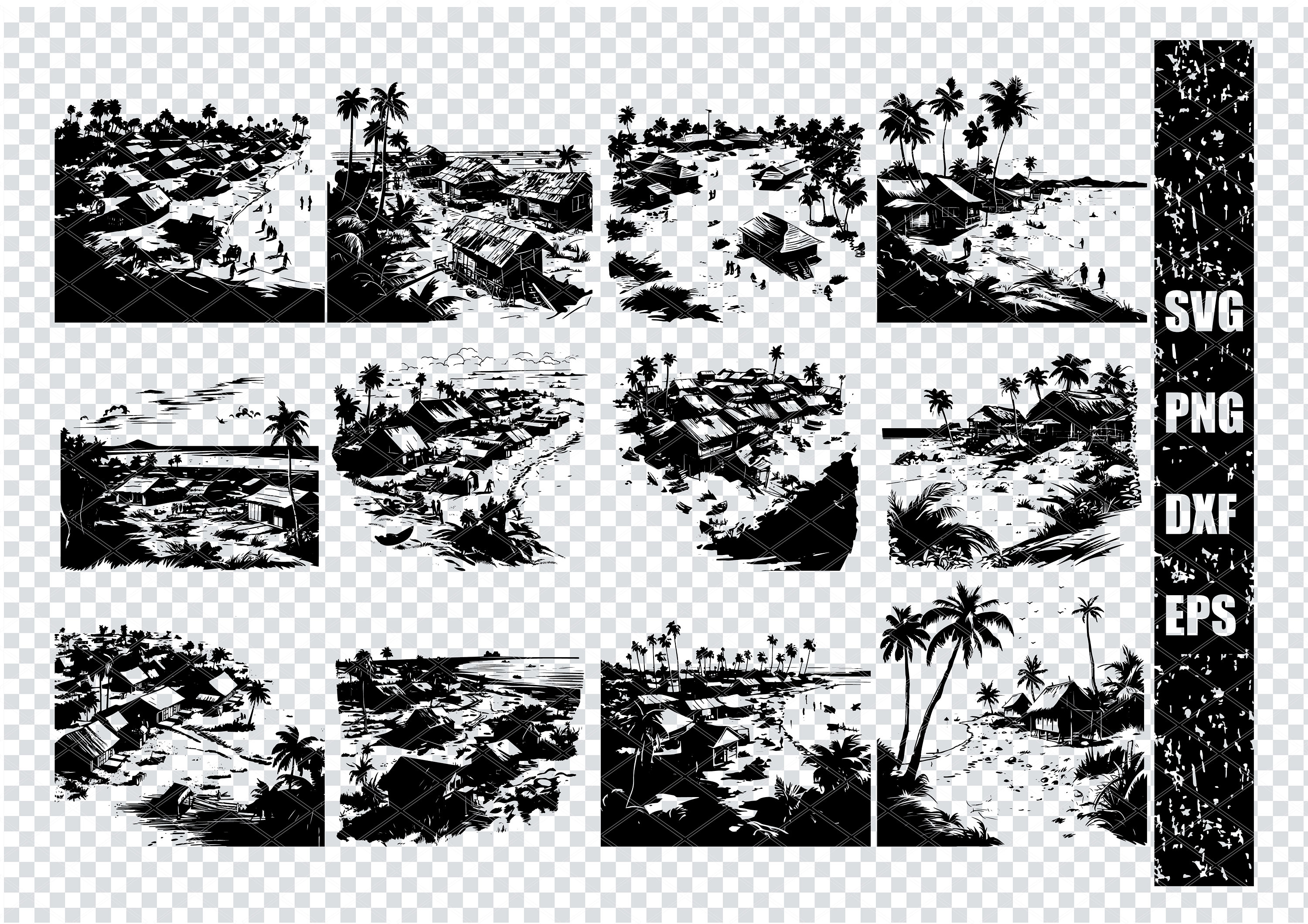 ISLAND VILLAGE SVG, Tropical Island Village Svg Files for Cricut ...