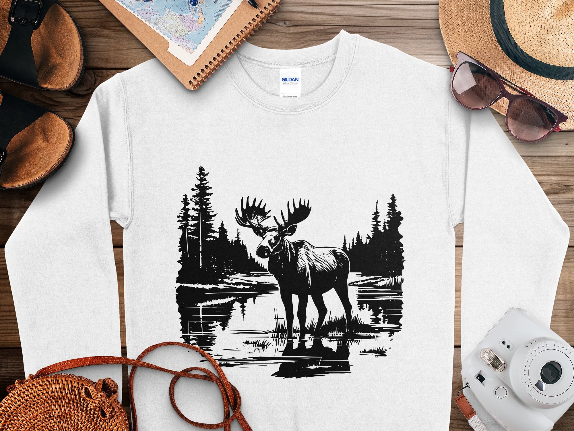 MOOSE by WATER SVG, Isle Royale Moose Svg Files for Cricut, Wild Moose ...