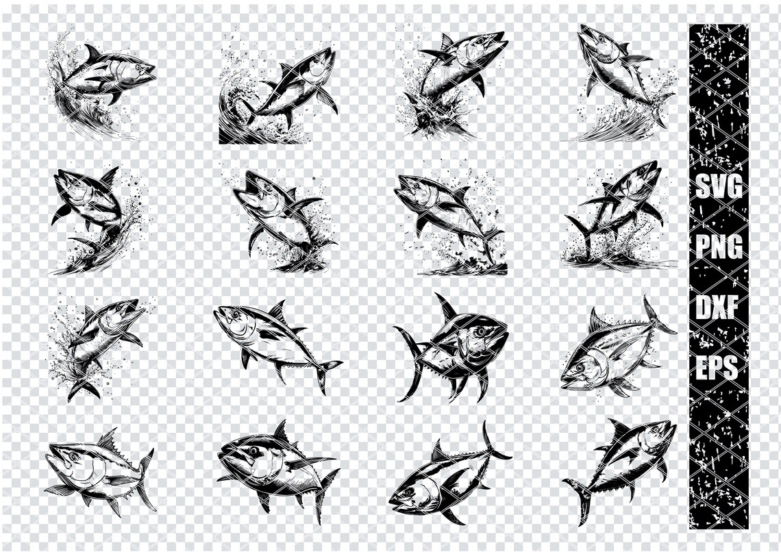 TUNA FISH SVG, Tuna Fish Svg Files for Cricut, Tuna Fish Clipart, Laser ...
