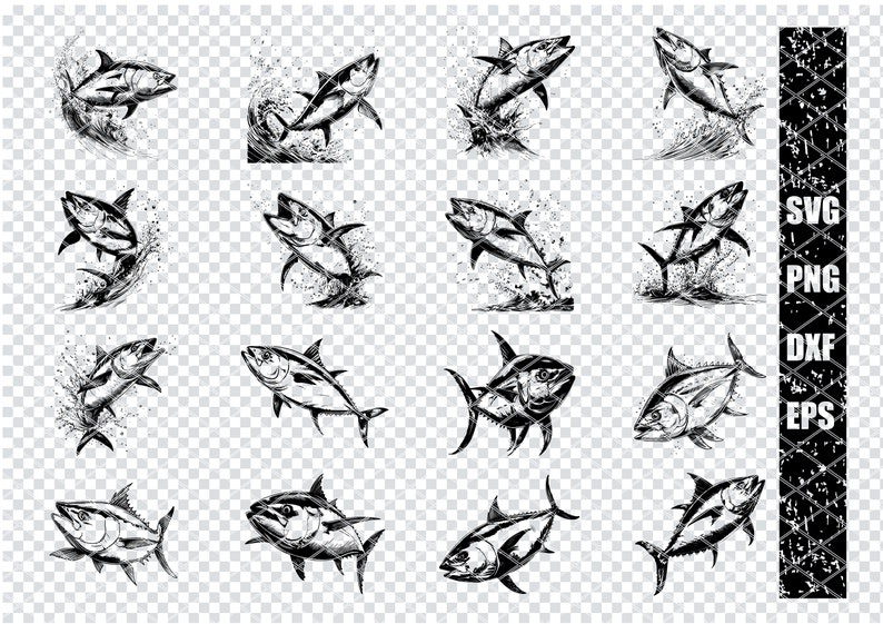 TUNA FISH SVG, Tuna Fish Svg Files for Cricut, Tuna Fish Clipart, Laser ...