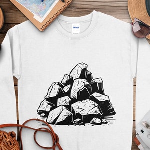 ROCK PILE SVG, Boulder Pile Svg Files for Cricut, Stone Pile Clipart ...