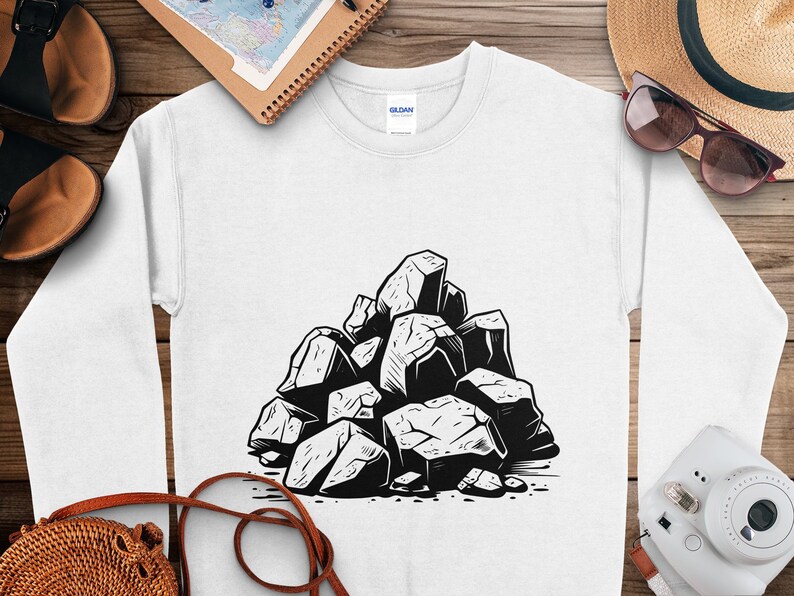 ROCK PILE SVG, Boulder Pile Svg Files for Cricut, Stone Pile Clipart ...