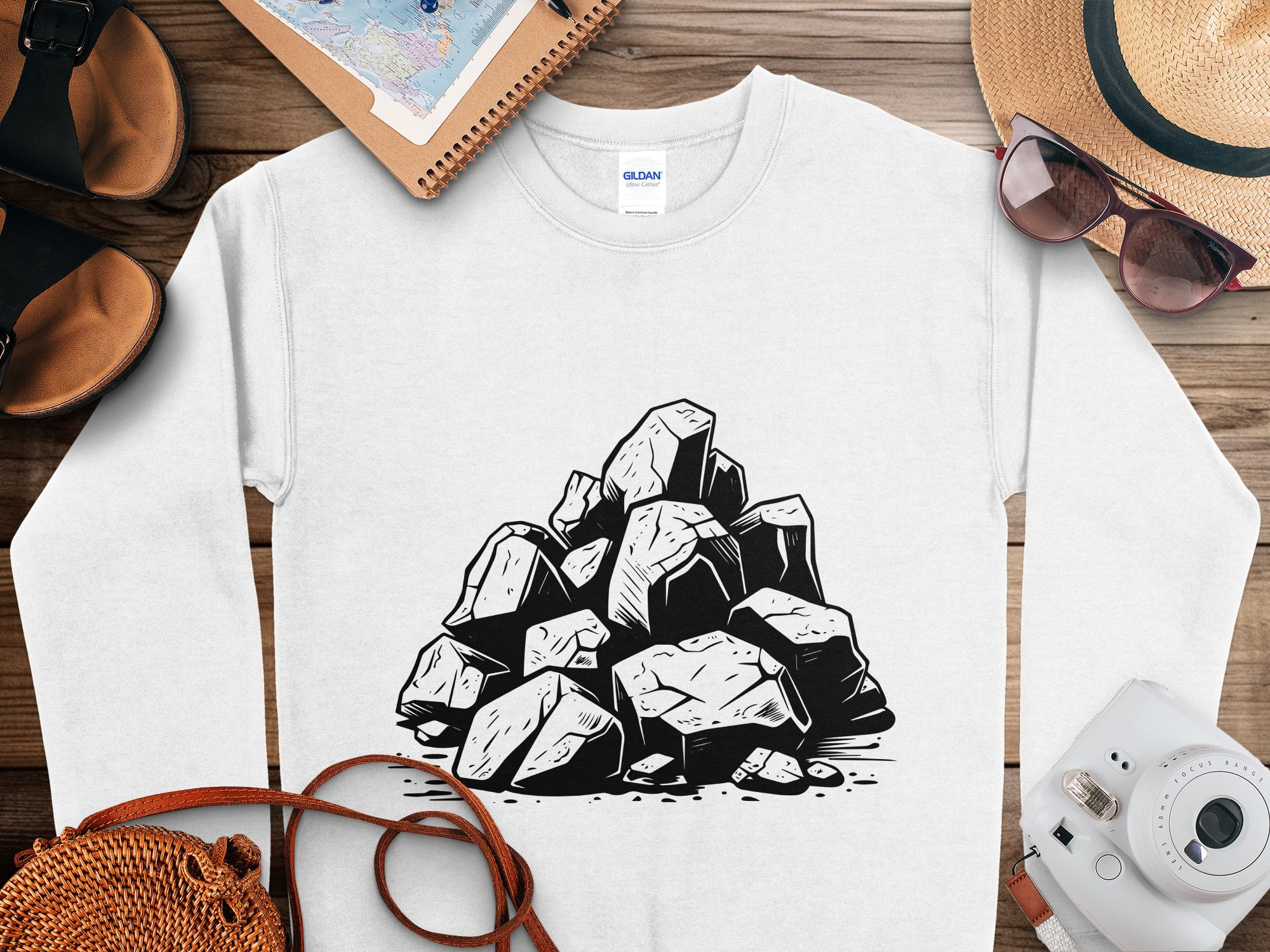 ROCK PILE SVG, Boulder Pile Svg Files for Cricut, Stone Pile Clipart ...