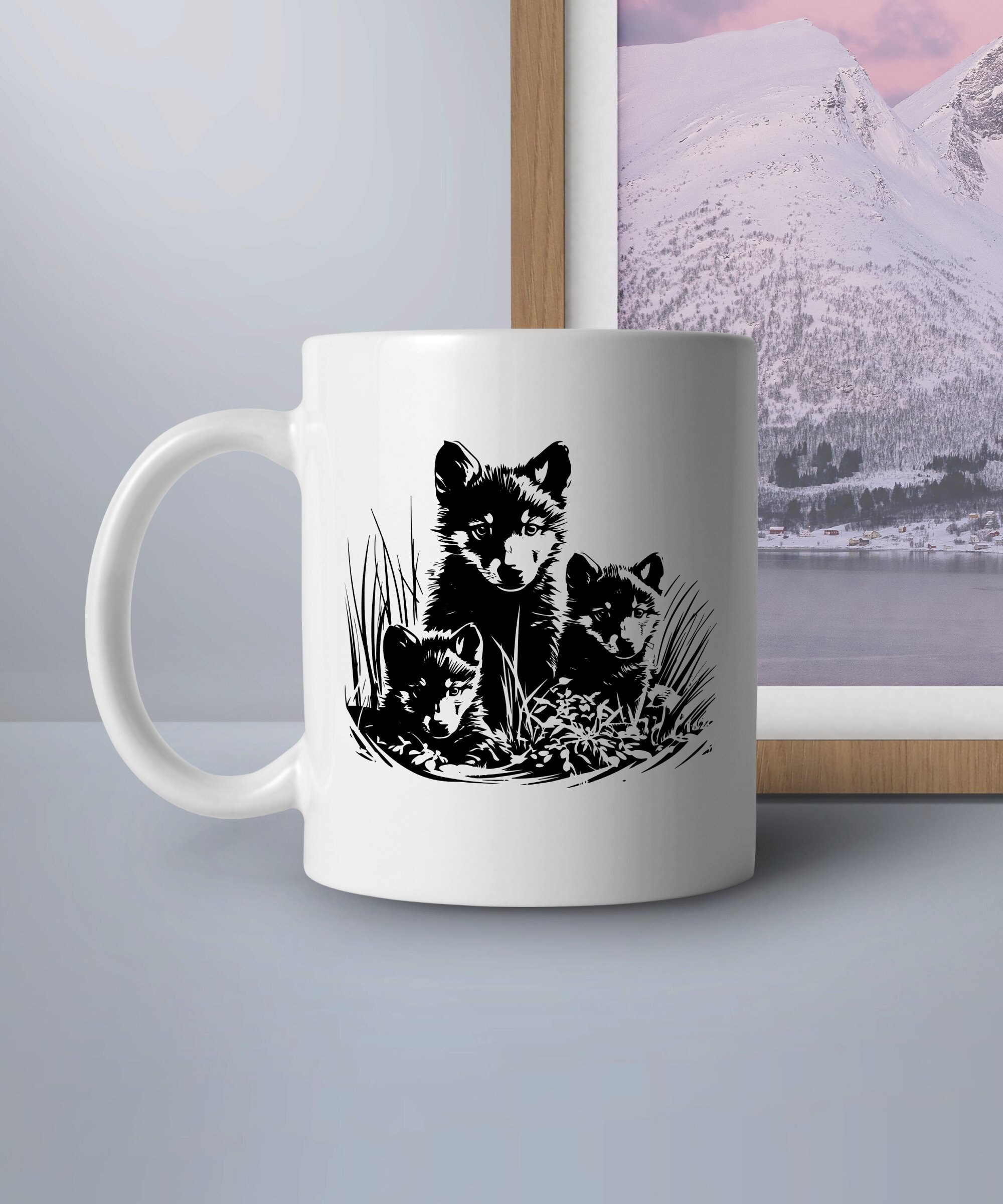 CUTE WOLF CUBS Svg, Cute Baby Wolf Cub Svg Files for Cricut, Adorable ...