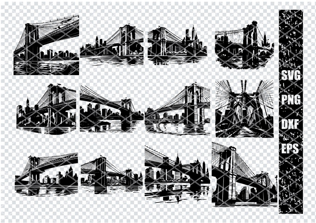 BROOKLYN BRIDGE Svg, Brooklyn Bridge NYC Svg Files for Cricut ...