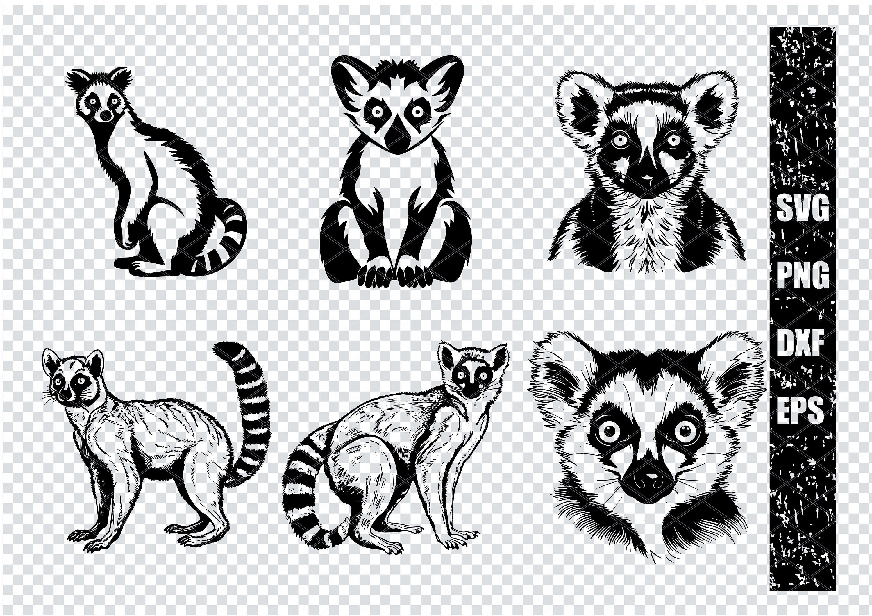 LEMUR SVG, LEMUR Svg Files for Cricut, Lemur Clipart, Lemur Laser Cut ...