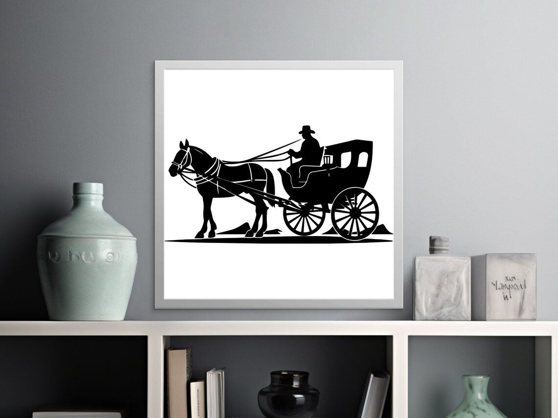 HORSE STAGECOACH SVG, Horse-drawn Vintage Vehicle Svg Files for Cricut ...