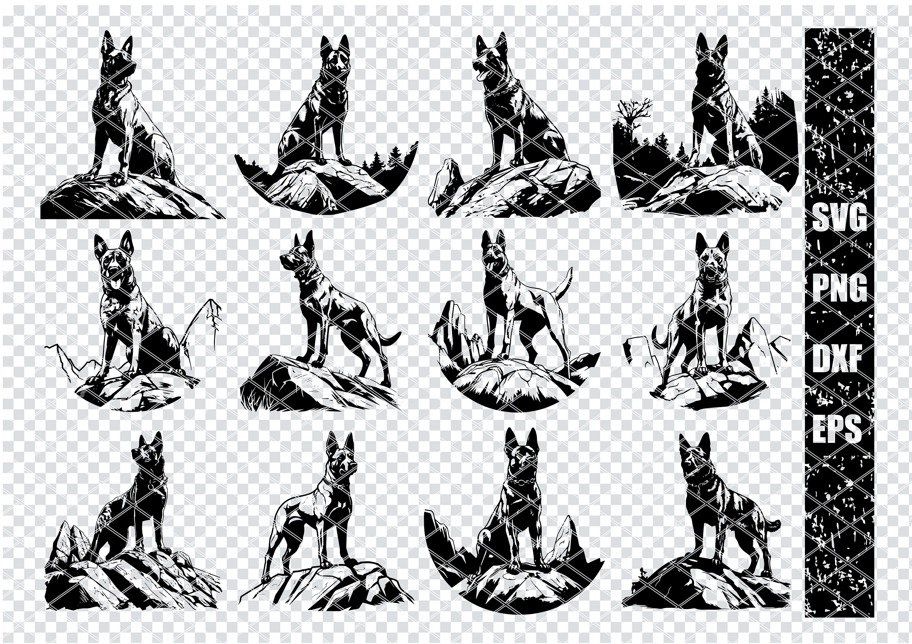 BELGIAN MALINOIS SHEPHERD Dog Svg, Belgian Malinois Police Canine Svg ...