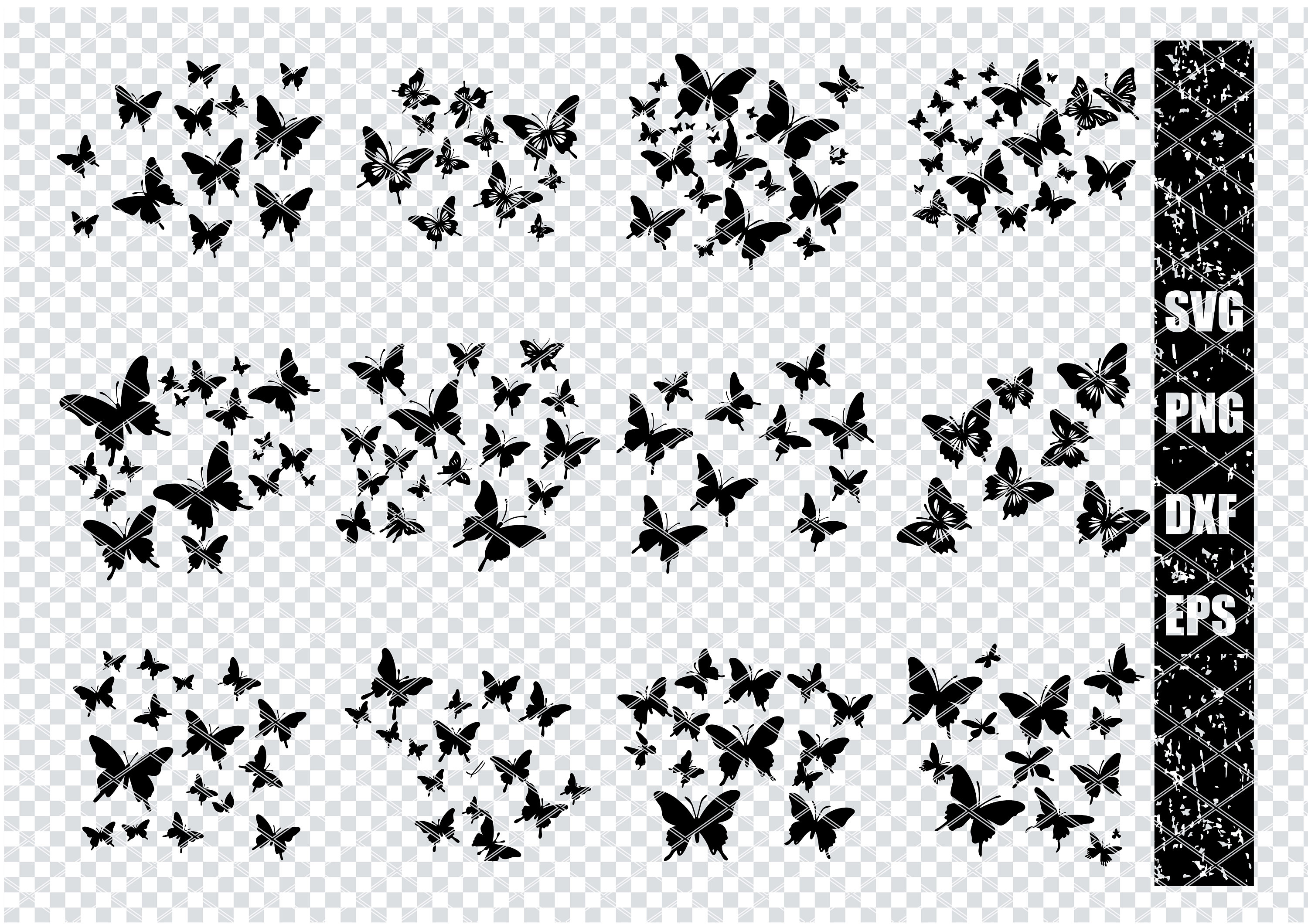 FLYING BUTTERFLIES SVG, Butterfly Swarm Svg Files for Cricut, Butterfly ...