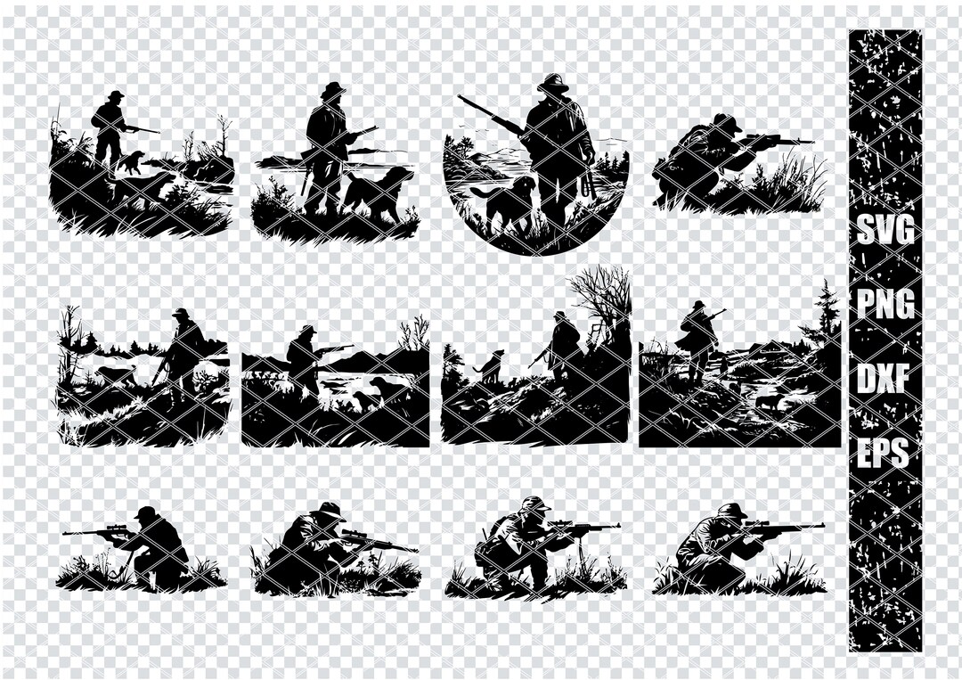 HUNTER With DOG SVG, Man Hunting Svg Files for Cricut, Hunting With Dog ...
