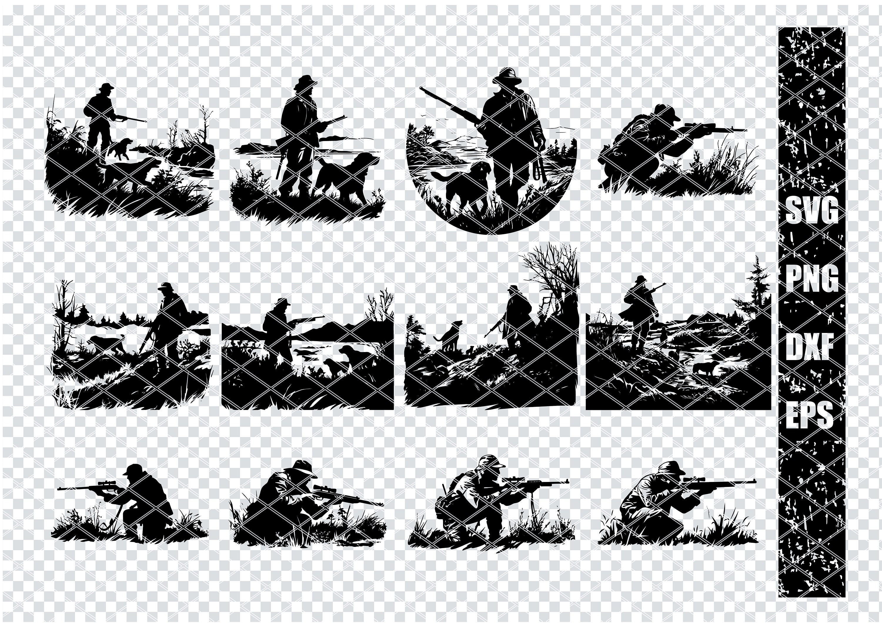 HUNTER With DOG SVG, Man Hunting Svg Files for Cricut, Hunting With Dog ...