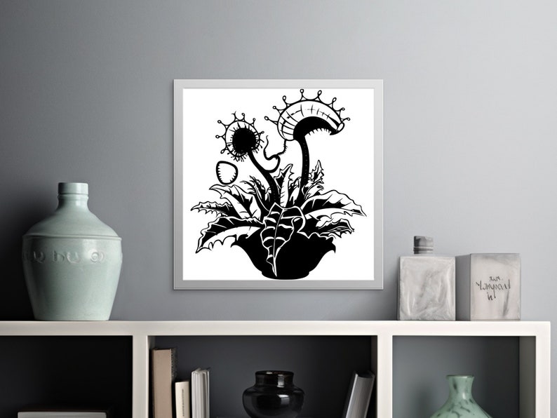 VENUS FLYTRAP SVG, Carnivorous Plant Svg Svg Files for Cricut, Insect Eating Plant Clipart ...