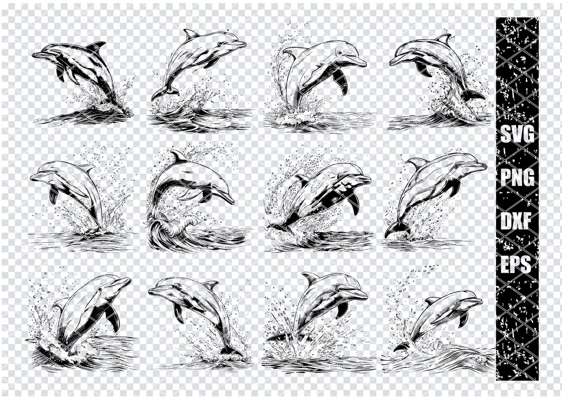 DOLPHIN SVG, DOLPHIN Svg Files for Cricut, Dolphin Clipart, Laser Cut ...