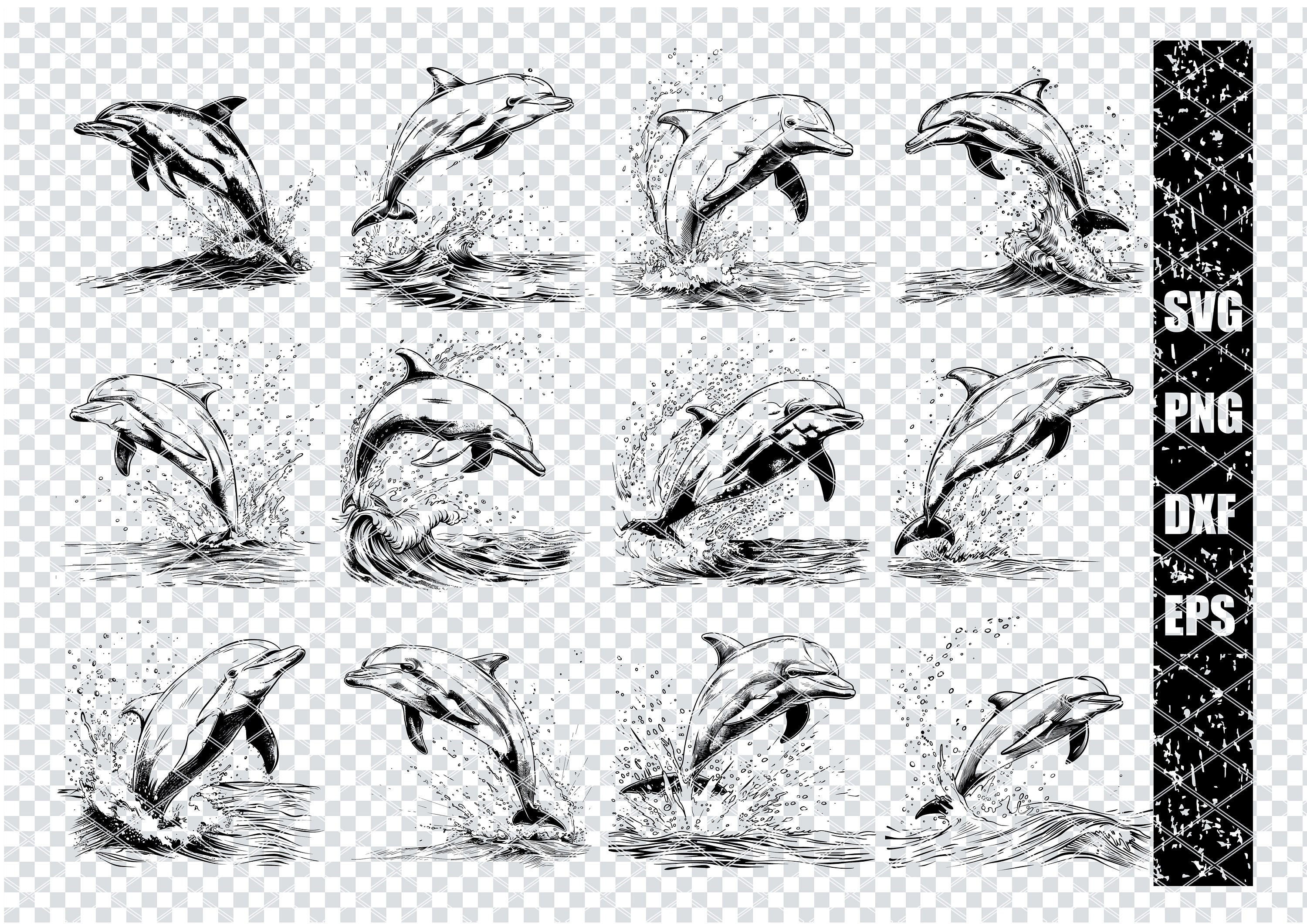 DOLPHIN SVG, DOLPHIN Svg Files for Cricut, Dolphin Clipart, Laser Cut ...
