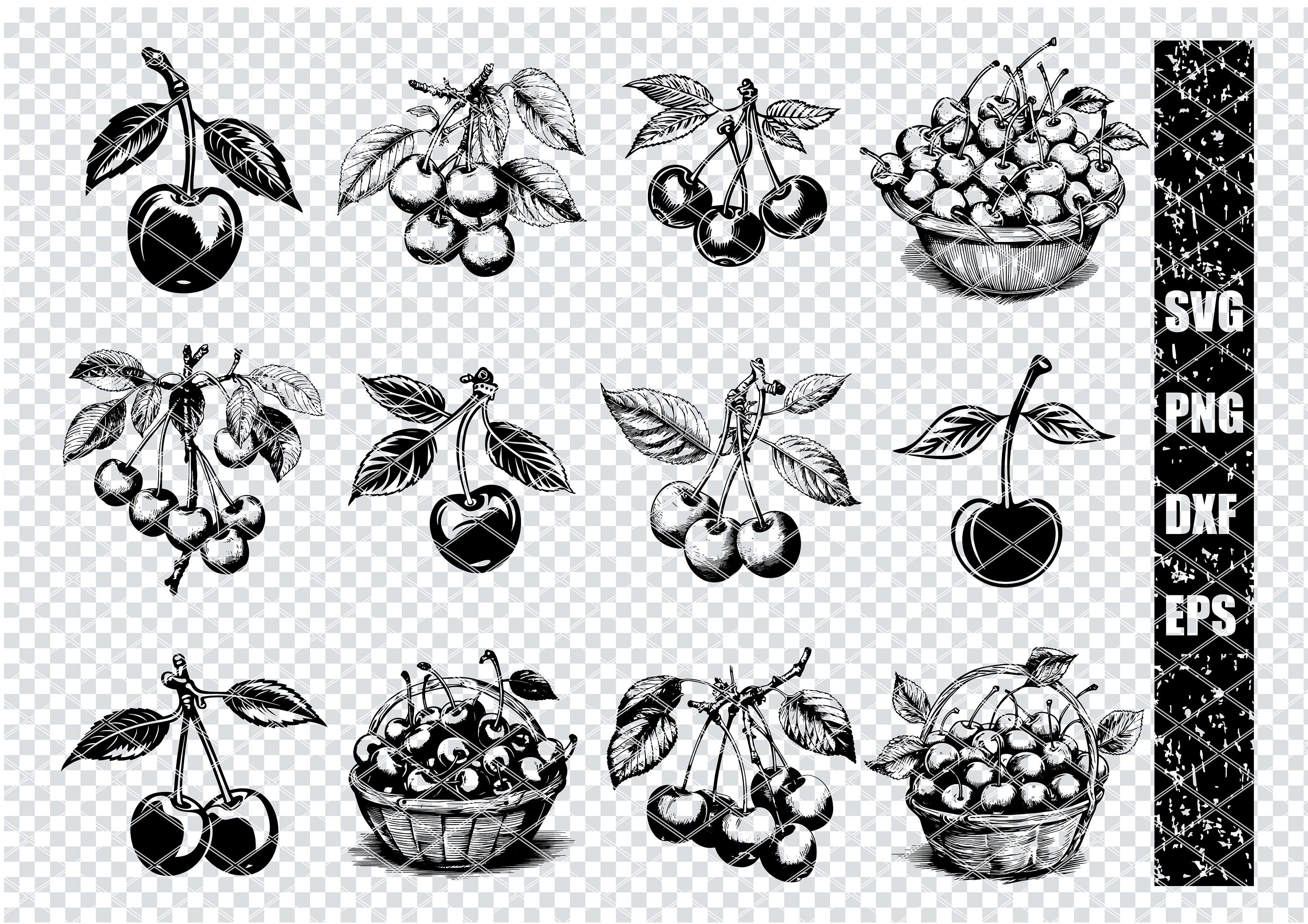CHERRY SVG, CHERRY Svg Files for Cricut, Cherry Clipart, Laser Cut ...
