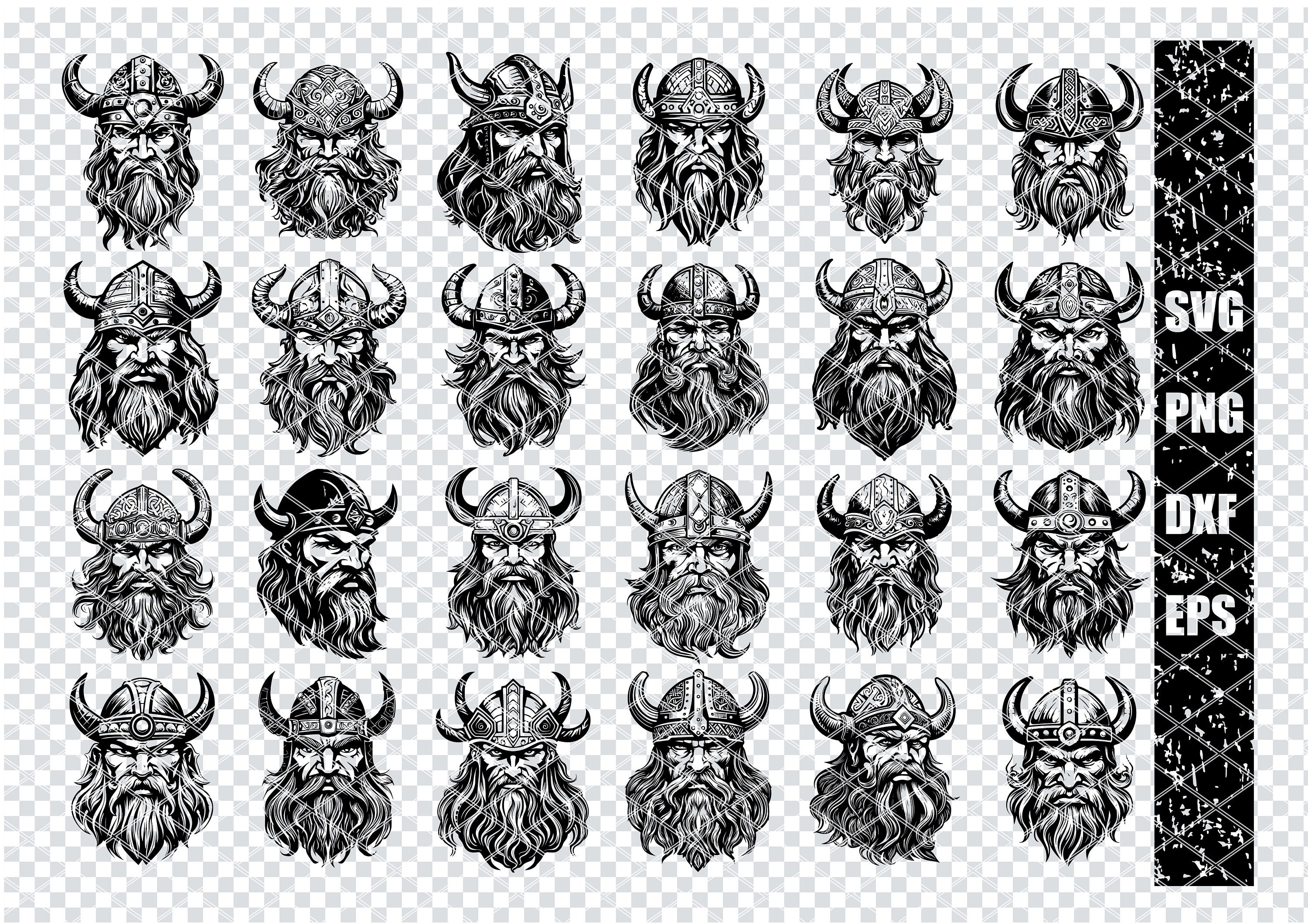 VIKING HEAD SVG, Viking Norse Face Svg Files for Cricut, Viking Norse ...