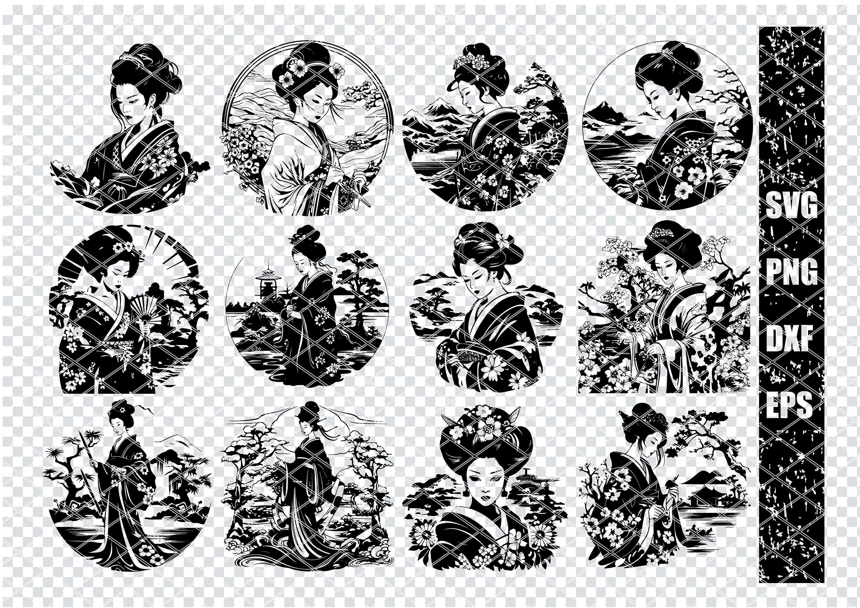 JAPANESE IMPERIAL EMPRESS Svg, Japanese Geisha Svg Files for Cricut ...