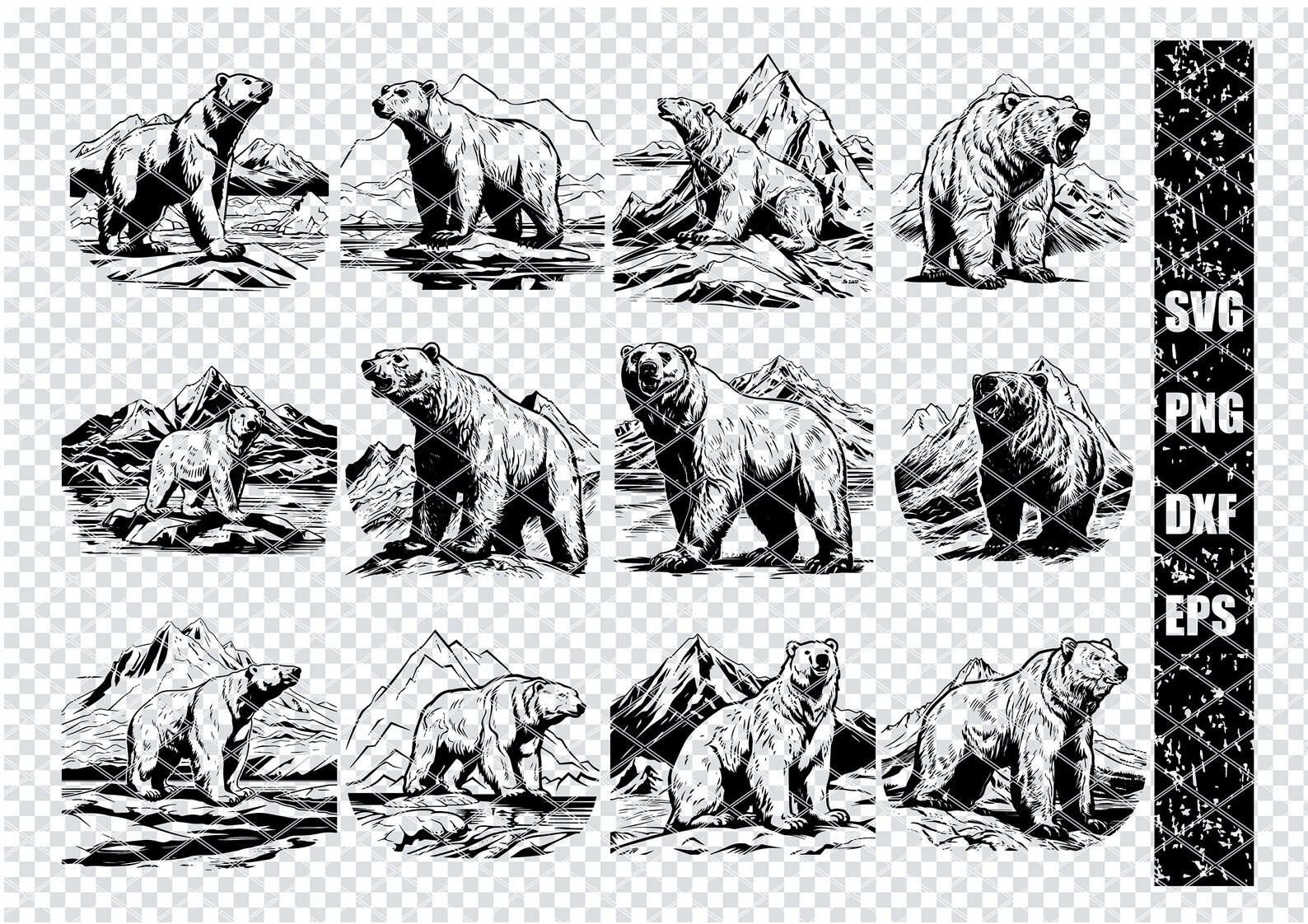 POLAR BEAR SVG, Arctic Polar Bear Svg Files for Cricut, Glacier Polar ...