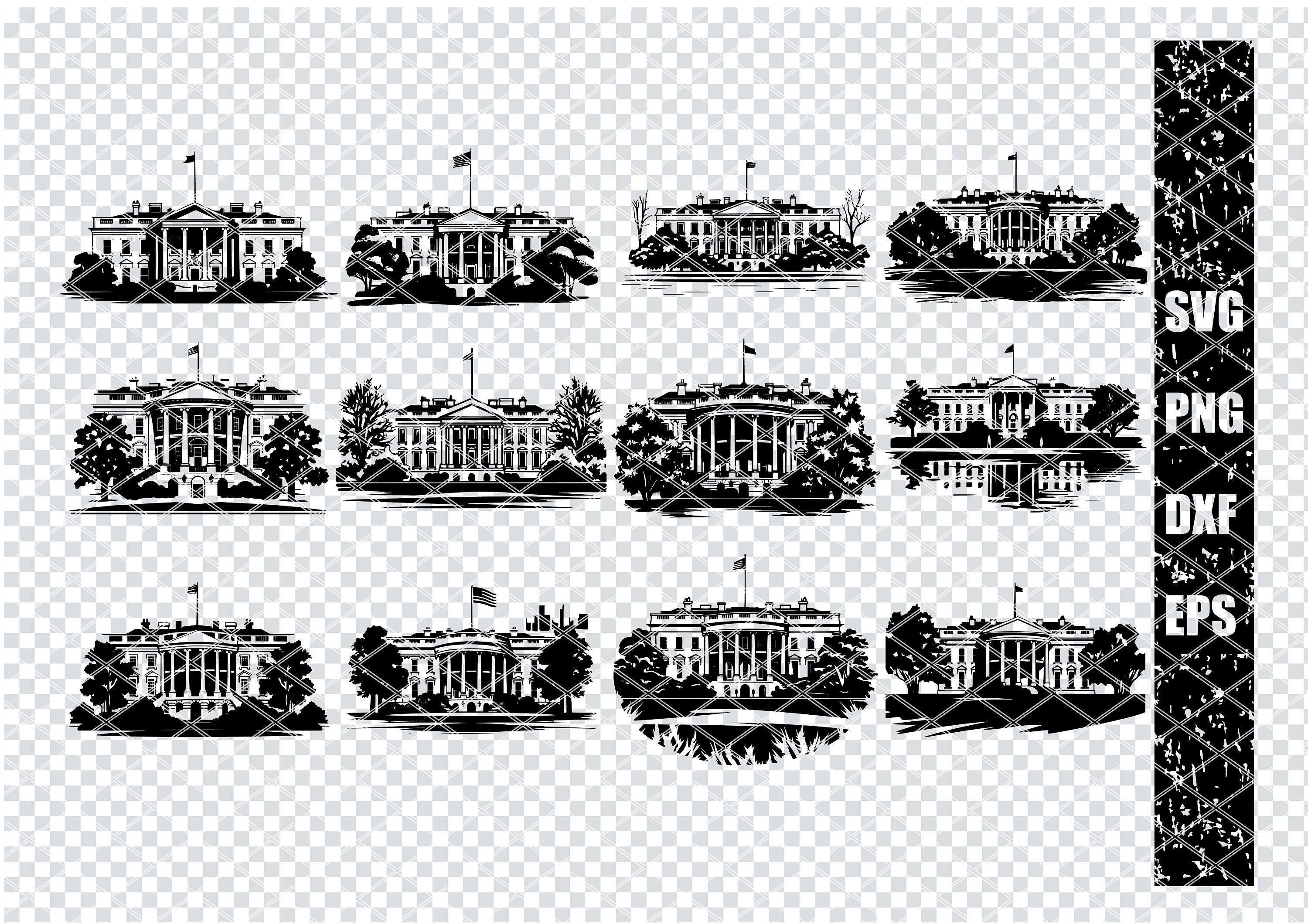 WHITE HOUSE US Svg, President Home Mansion Svg Files for Cricut ...