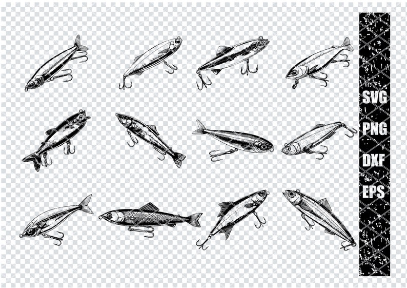 MINNOW LURE SVG, Minnow Lure Svg Files for Cricut, Minnow Lure Clipart ...
