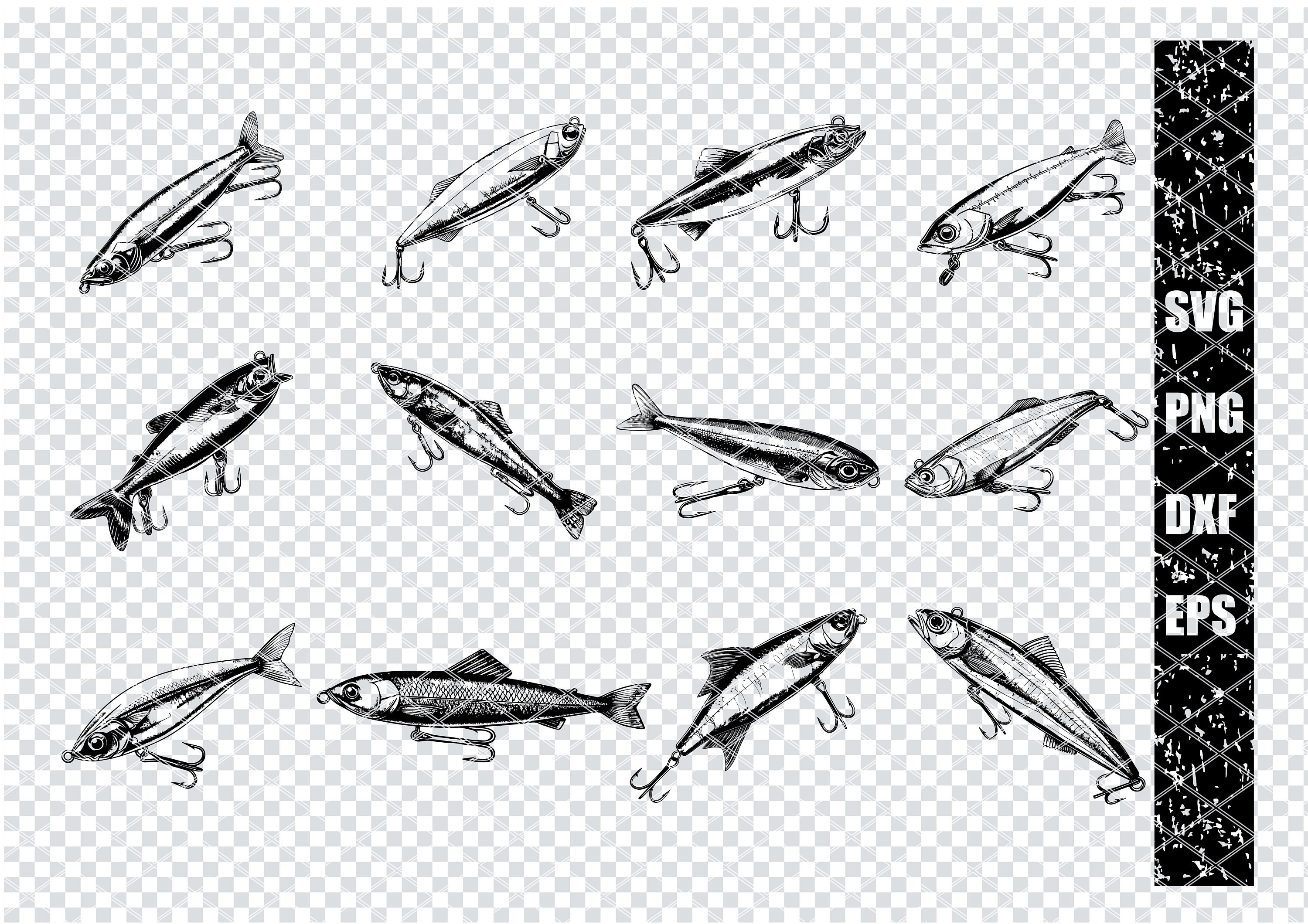 MINNOW LURE SVG, Minnow Lure Svg Files for Cricut, Minnow Lure Clipart ...